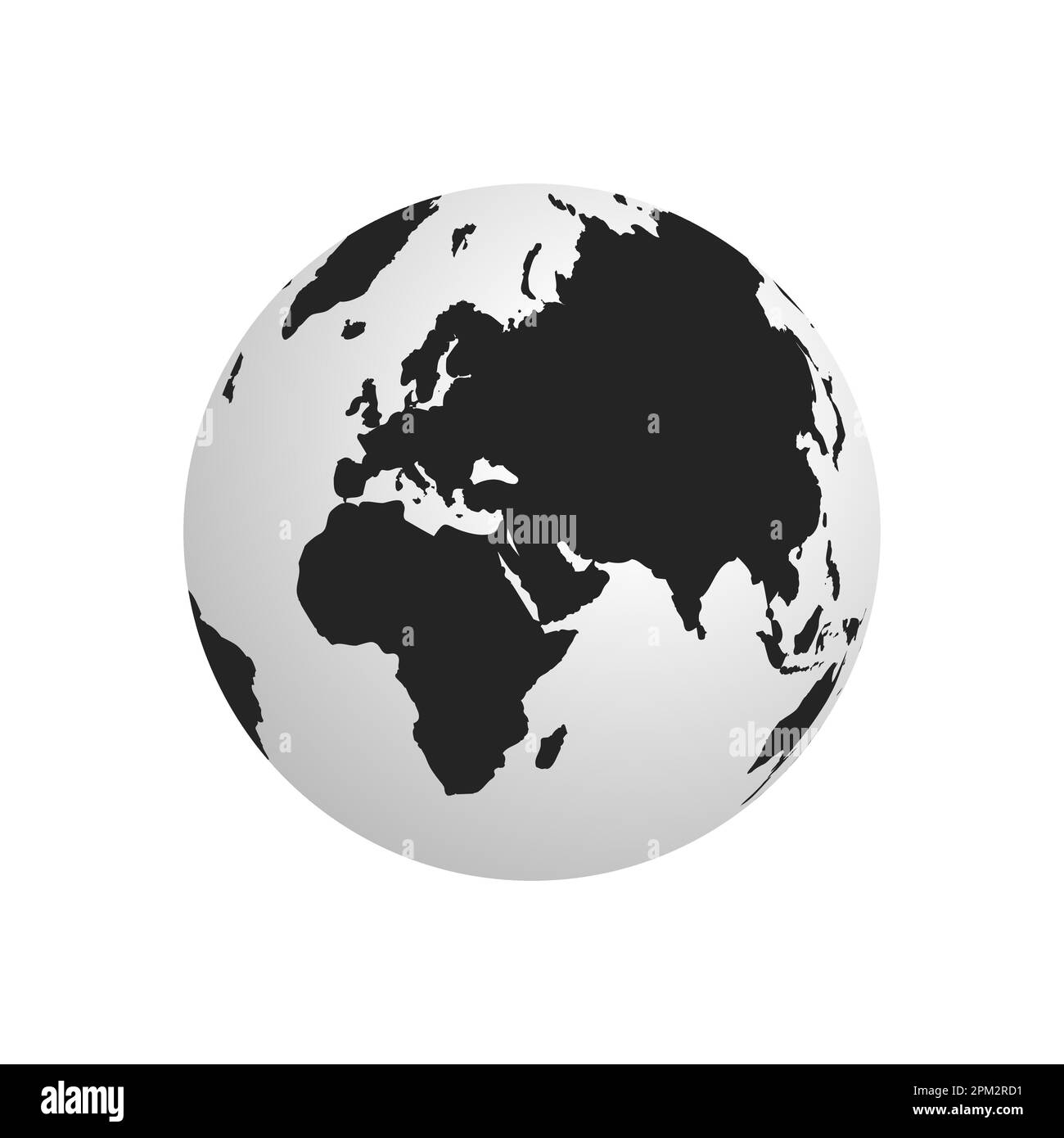 Carte du monde. Icône globes de la Terre. Carte vectorielle isolée sur ...