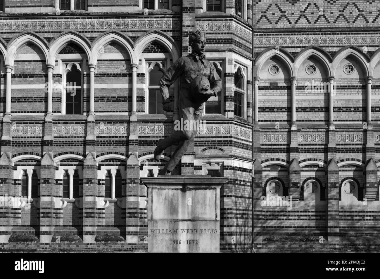 Statue of william webb ellis Banque d'images noir et blanc - Alamy