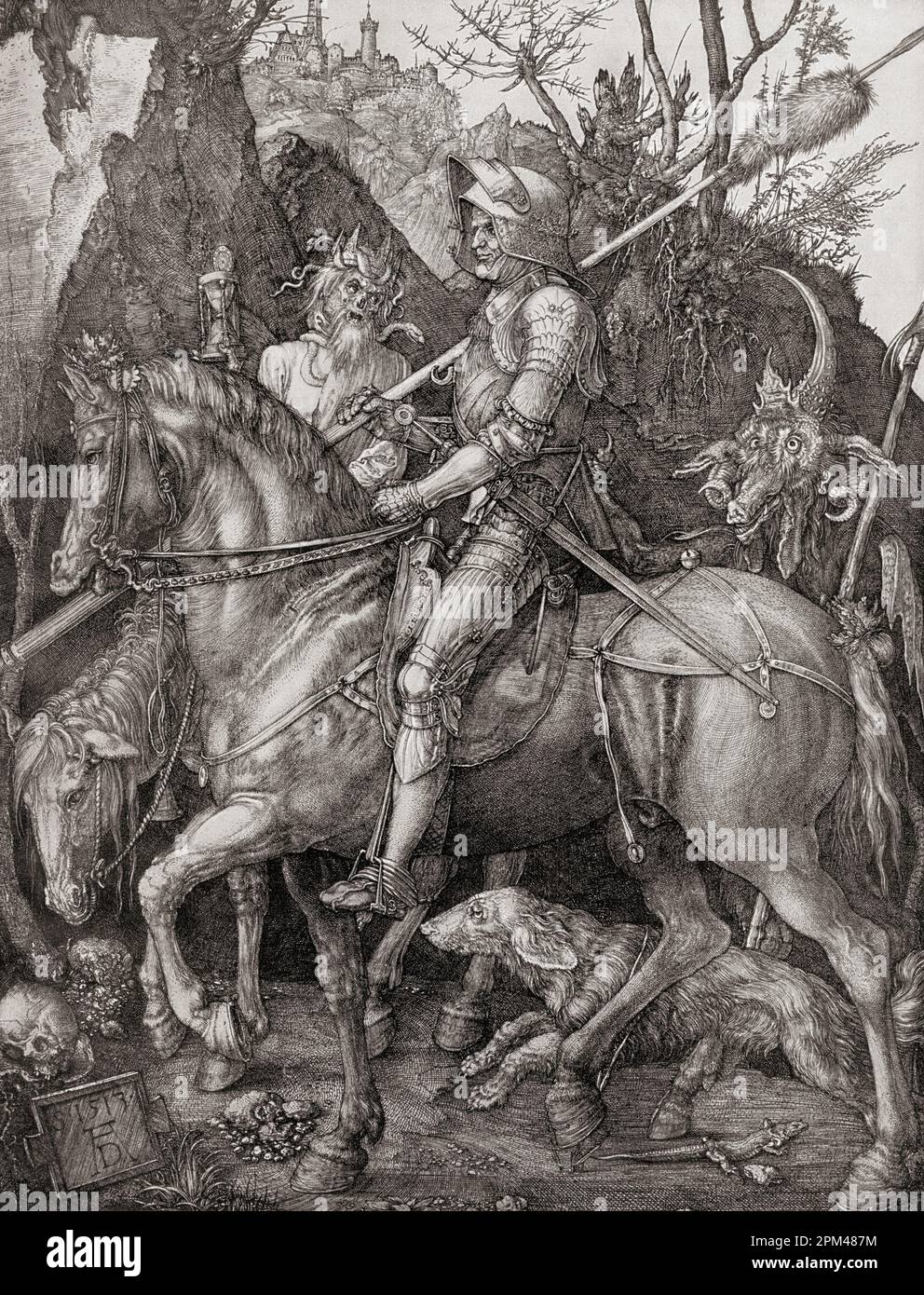 Chevalier, mort, et le diable, après l'œuvre d'Albrecht Dürer, 1471 ...