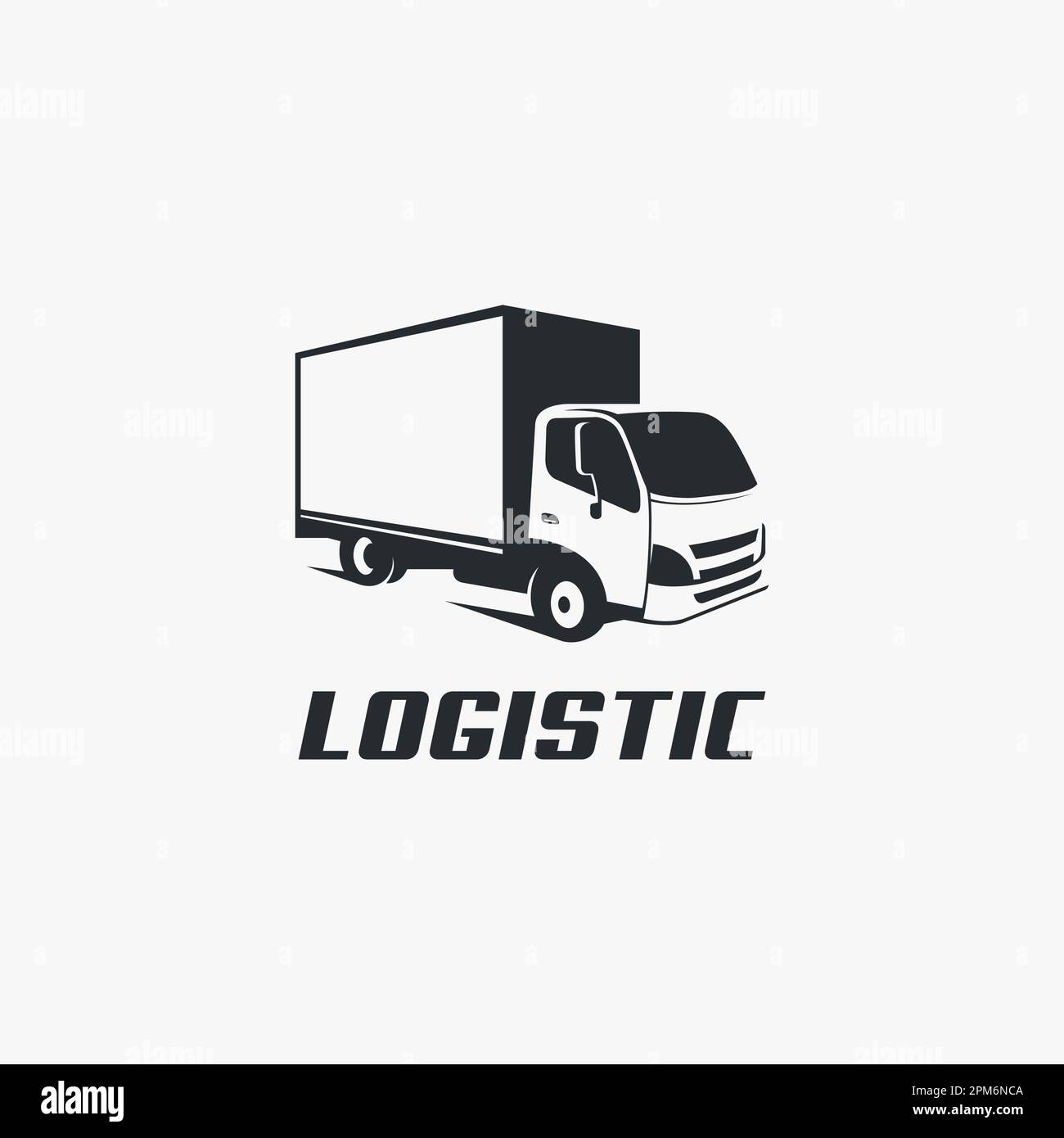 Design du logo du chariot de la boîte logistique Image Vectorielle ...