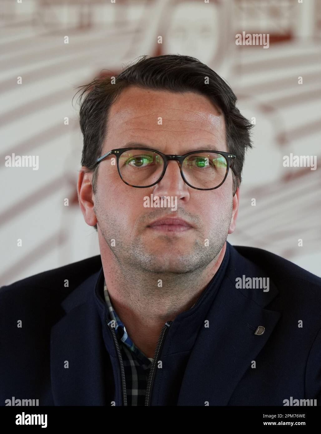 11 avril 2023, Brandebourg, Beelitz/OT Zauchwitz: Fermier Thomas Syring ...