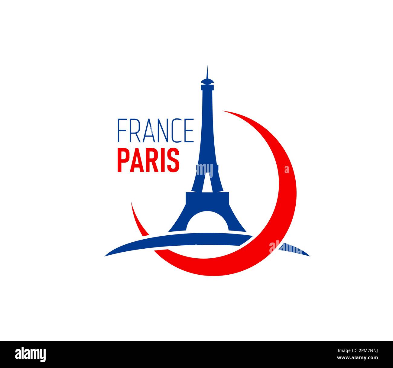 Paris icône Tour Eiffel, drapeau de la France symbole couleurs pour le ...