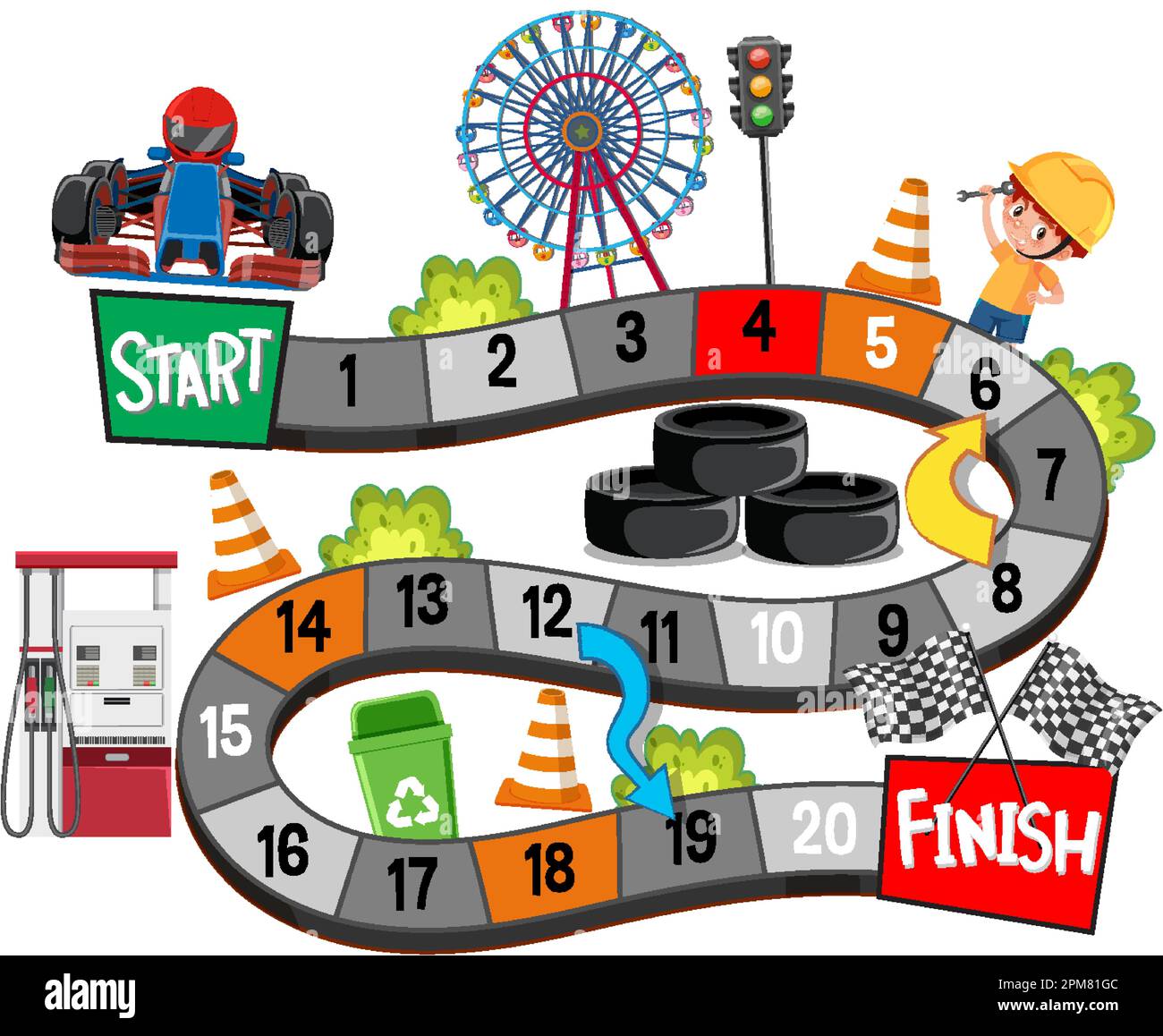 Snakes and ladders board game Banque d'images détourées - Alamy
