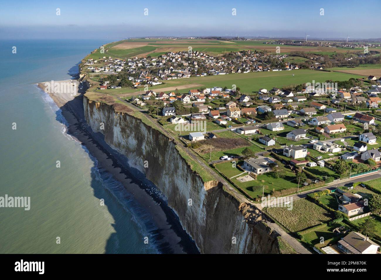 France, Seine Maritime, Criel sur Mer, Côte d'Abatre, district victime ...