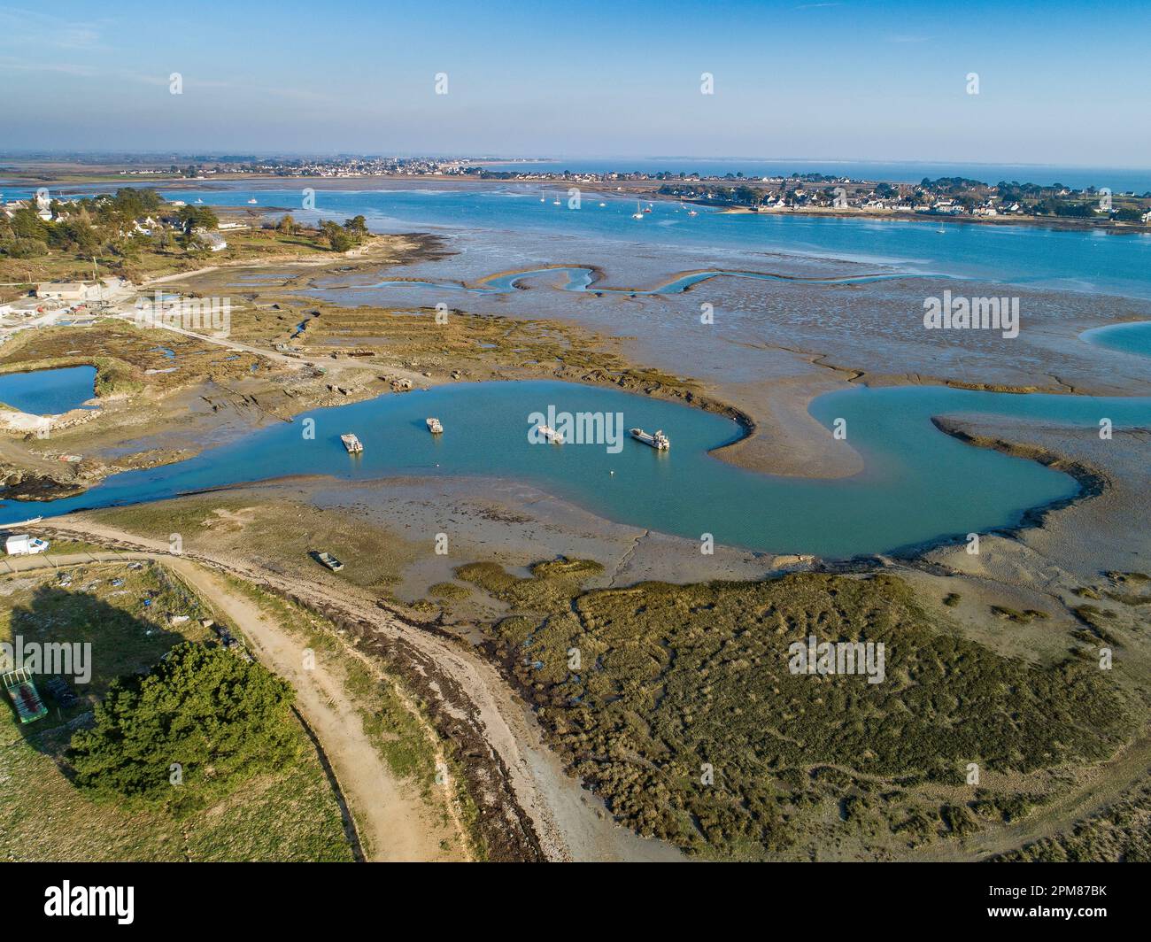 France, Morbihan, Golfe du Morbihan, péninsule de Rhuys, le Tour-du ...