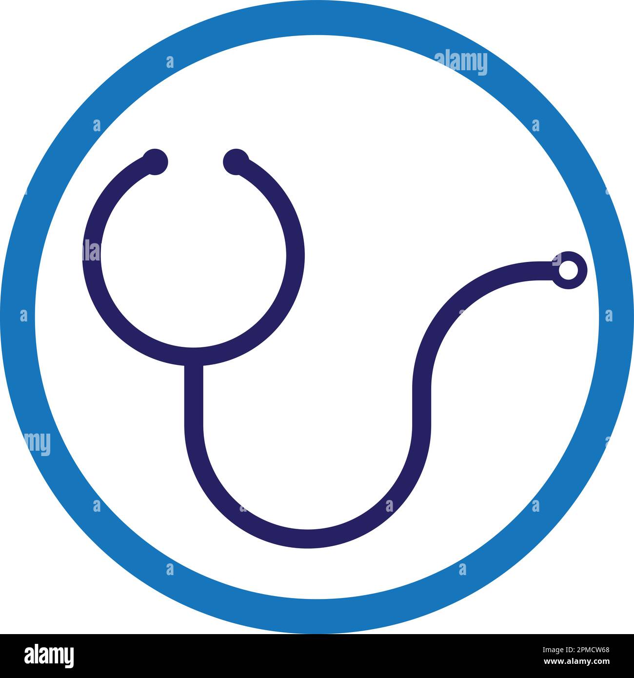 Modèle de conception du logo Health Consult. Stéthoscope isolé sur ...