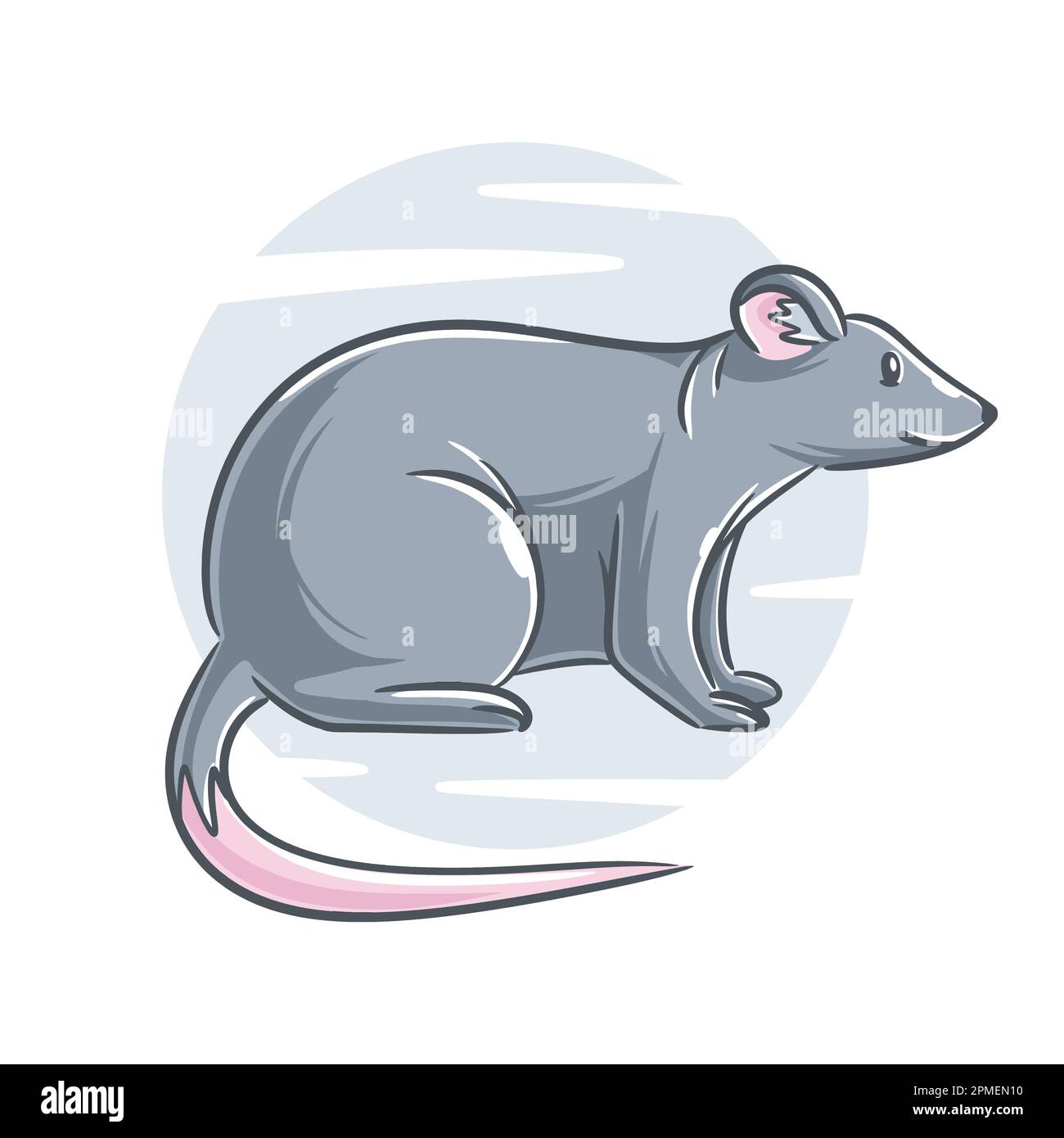 Dessin anime rat noir et blanc Banque de photographies et d’images à ...