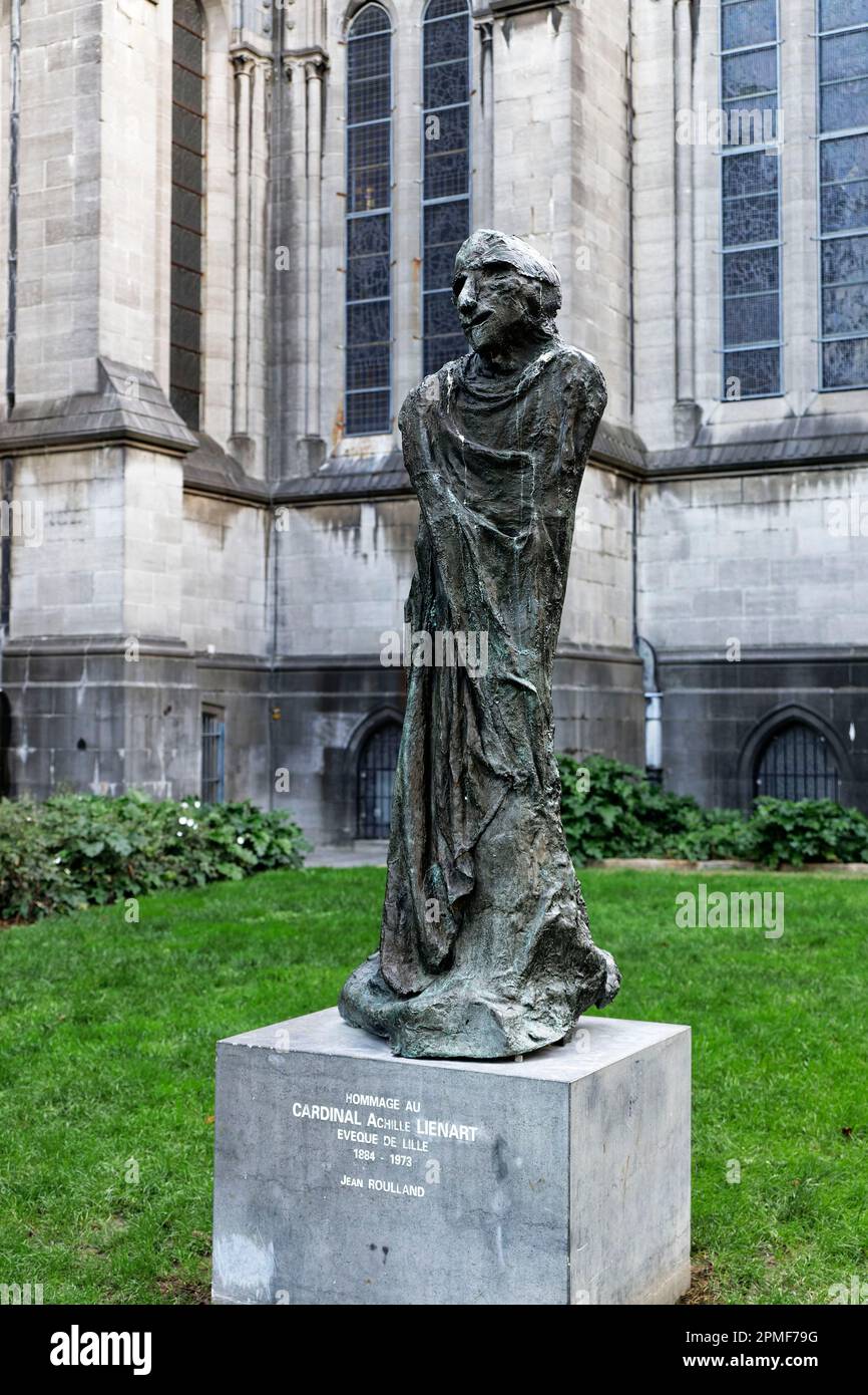 France, Nord, Lille, Vieux Lille, Cathédrale notre-Dame-de-la-Treille ...