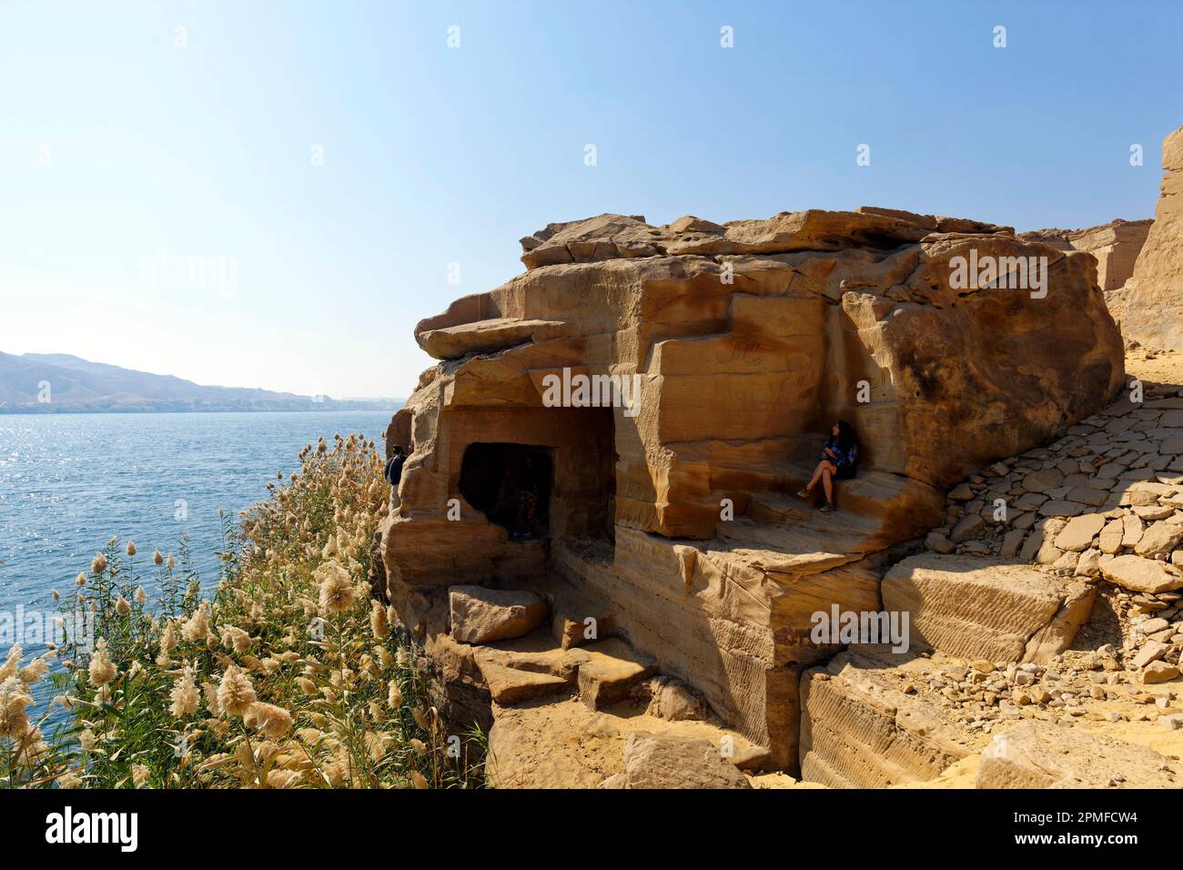 Égypte, haute Égypte, vallée du Nil, Gebel Silsileh (Jebel Silsilah ...