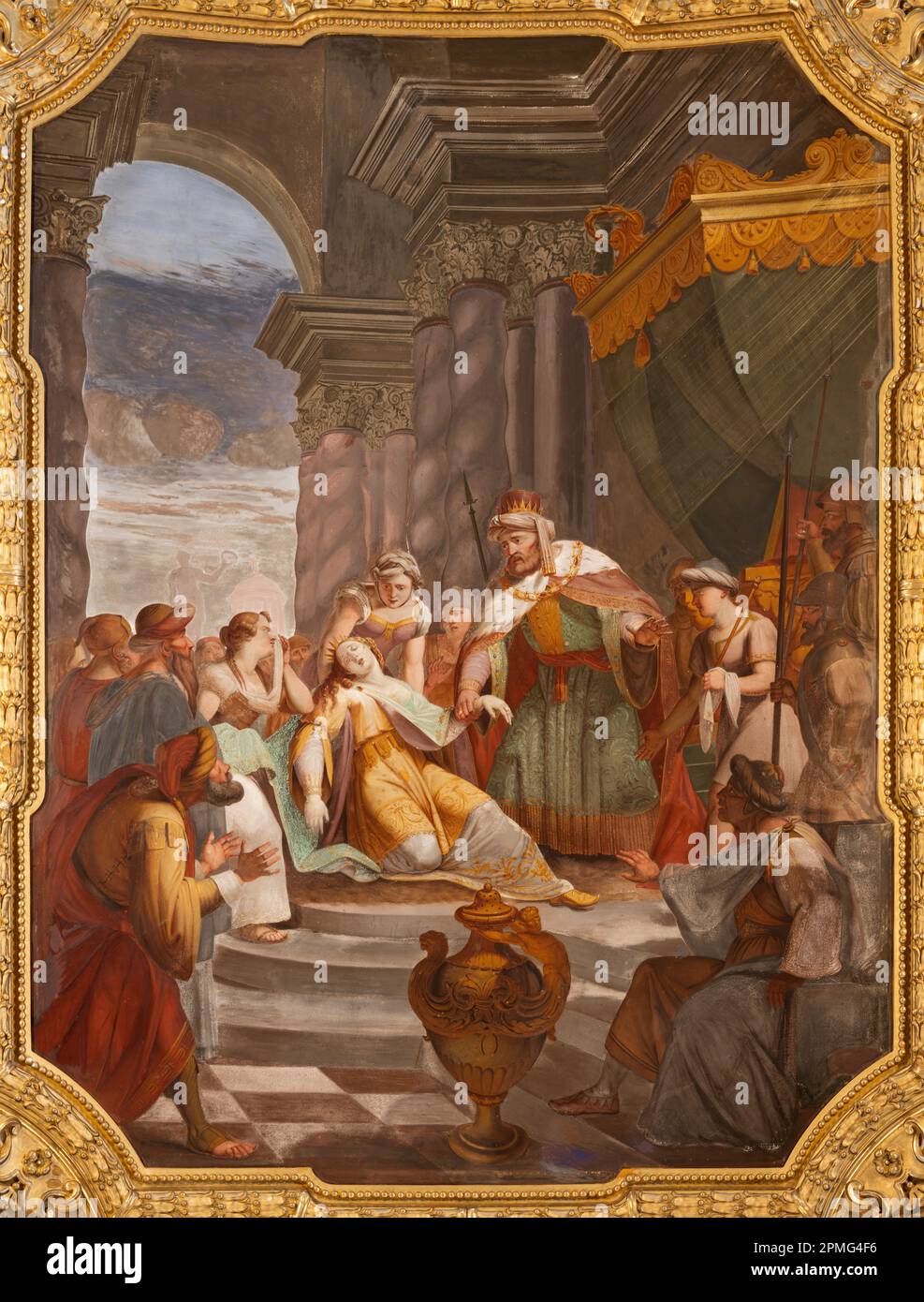 GENOVA, ITALIE - 5 MARS 2023 : la fresque de la scène de l'ancien ...