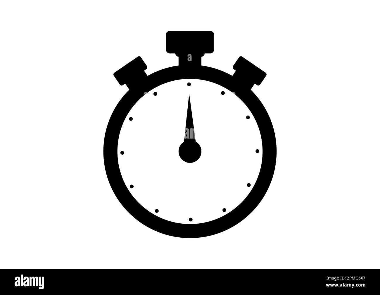 Chronomètre de style plat isolé sur fond blanc illustration vectorielle ...