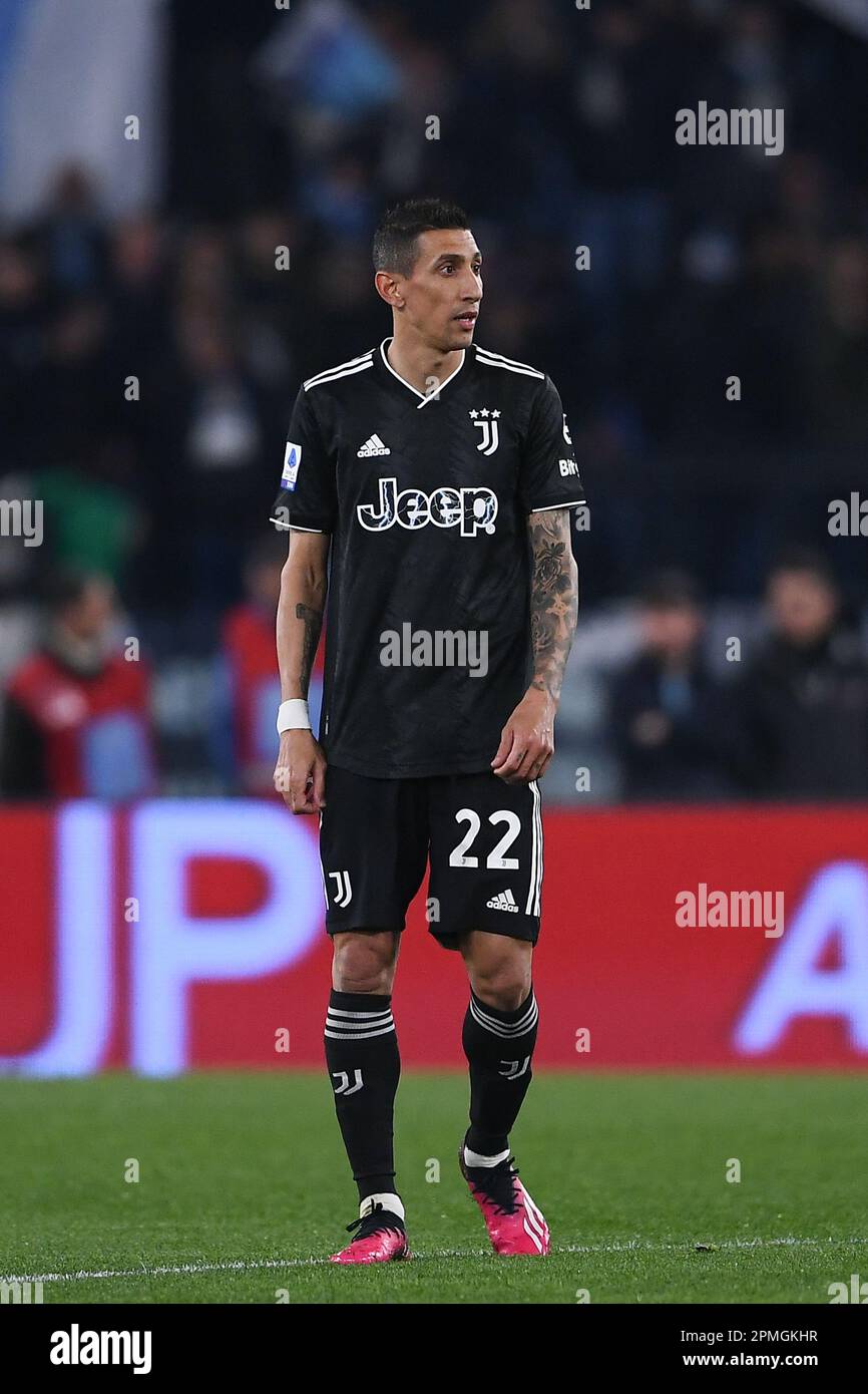 Ángel Di Maria de Juventus FC pendant la série Un match entre SS Lazio ...