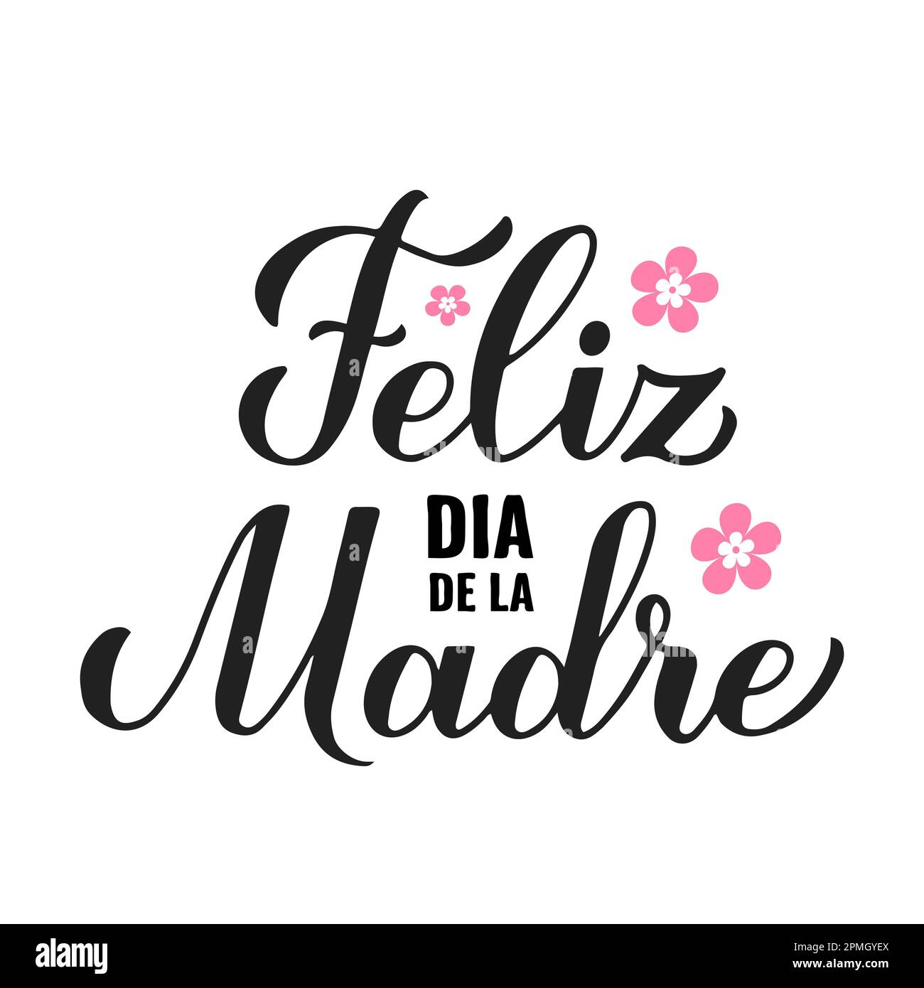 Feliz Dia de la Madre calligraphie lettrage à la main. Bonne fête des ...