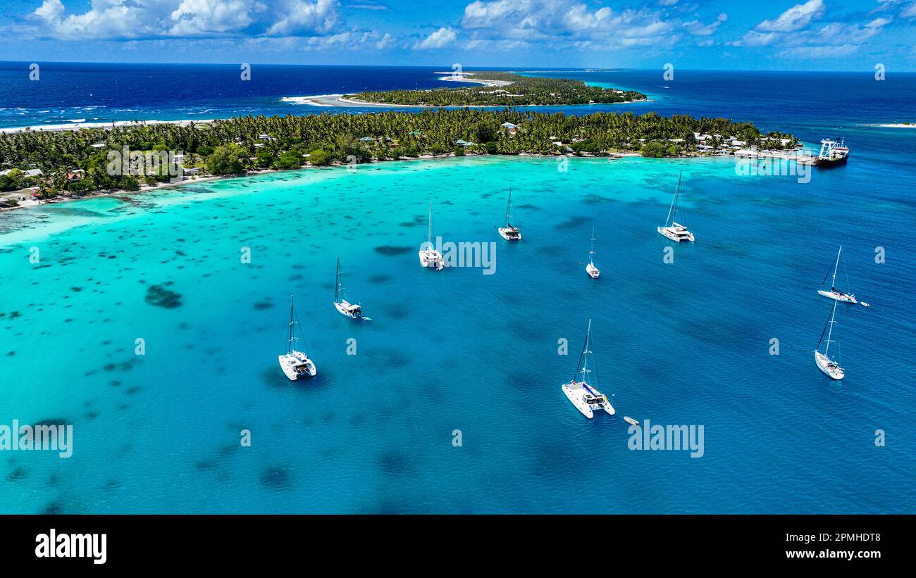 Image aérienne de rangiroa Banque de photographies et d’images à haute ...