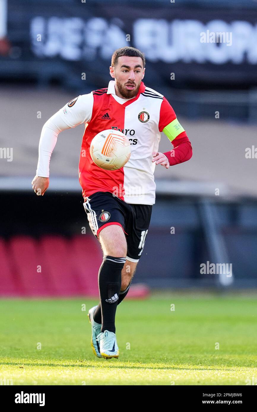 Rotterdam, pays-Bas. 13 avril 2023. Orkun Kokcu de Feyenoord pendant le ...