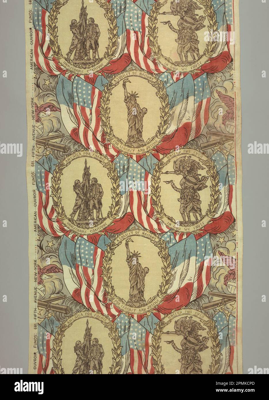 Textile (Etats-Unis) ; trame de coton et trame de lin ; trame de Warp x ...