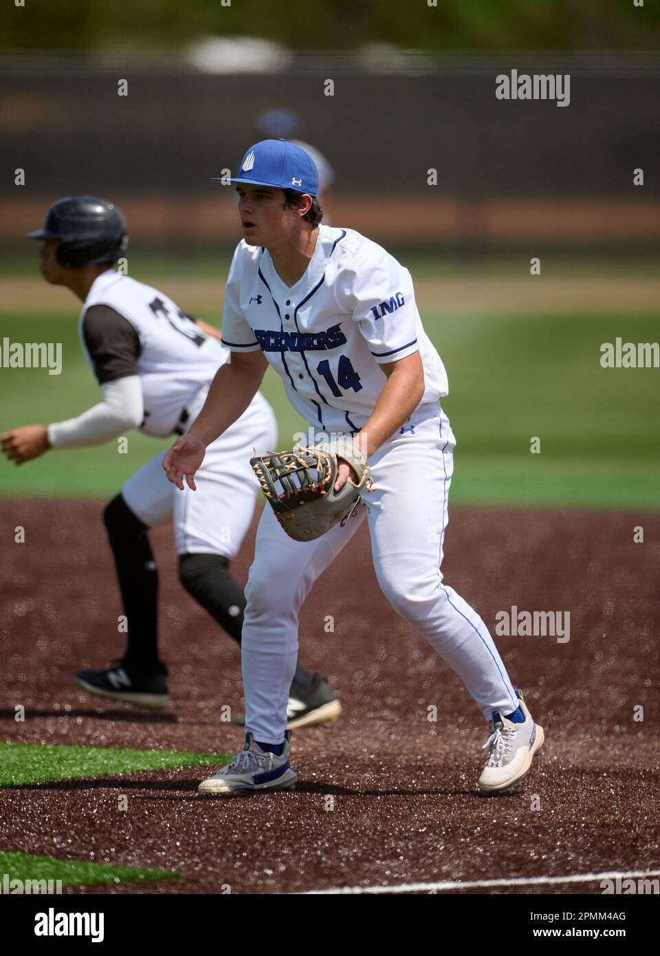 IMG Academy Ascenders first baseman Cade Ladehoff (14) during the IMG ...