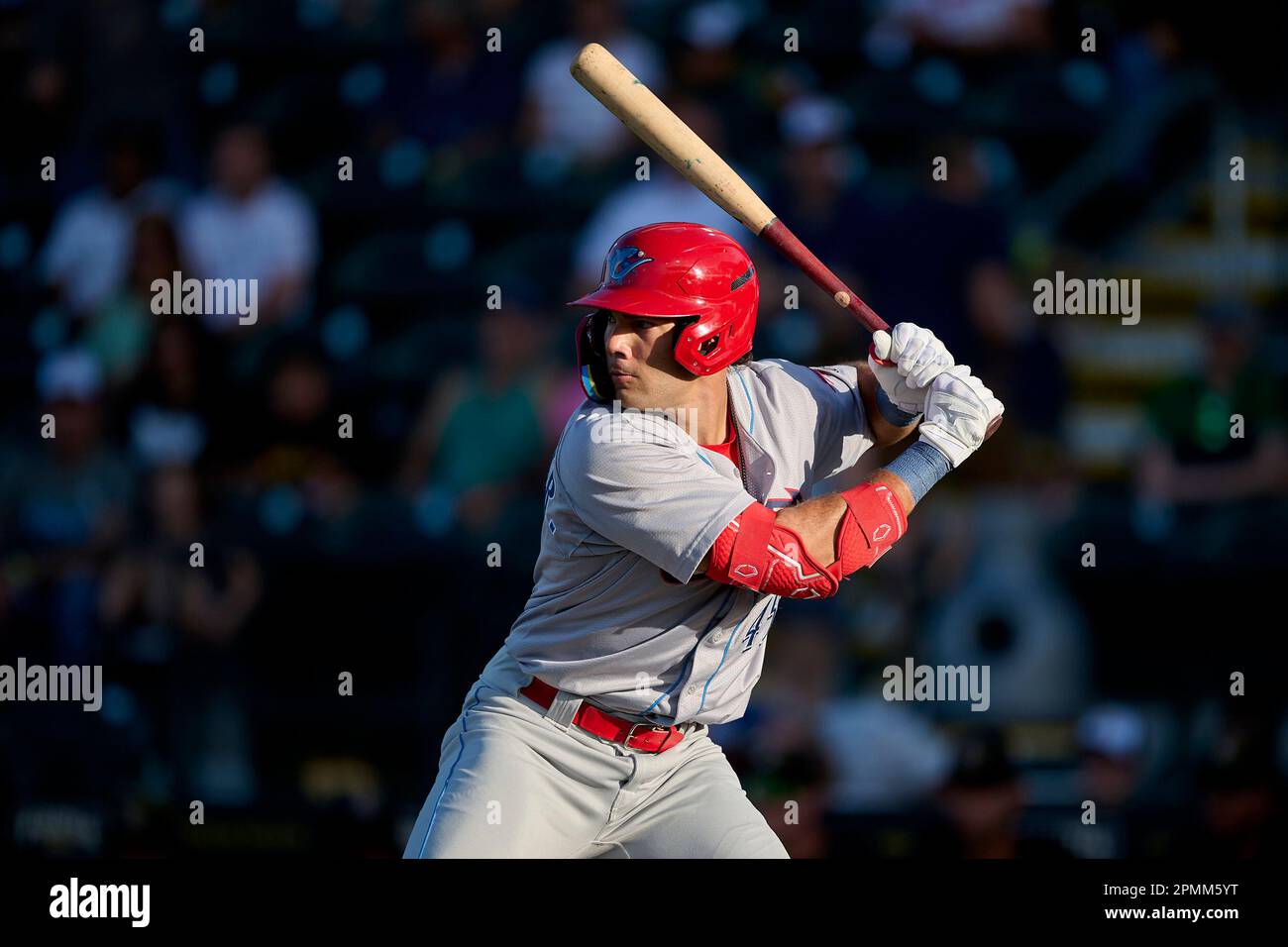 Clearwater Threshers Gabriel Rincones Jr. (45) bats during an MiLB ...