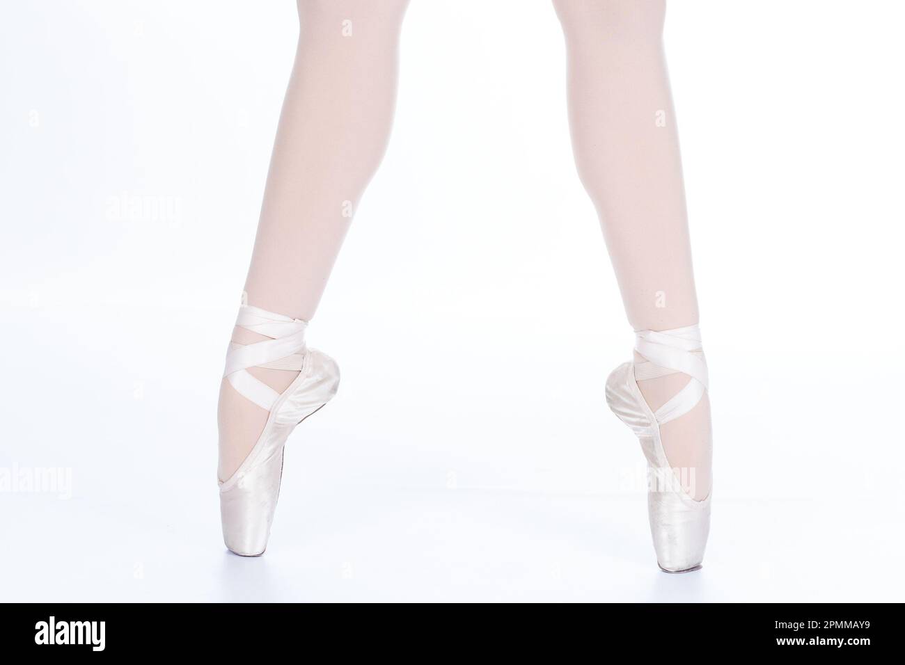 En Pointe CORRECTE ouverte montrant les veaux avant sur la perspective ...