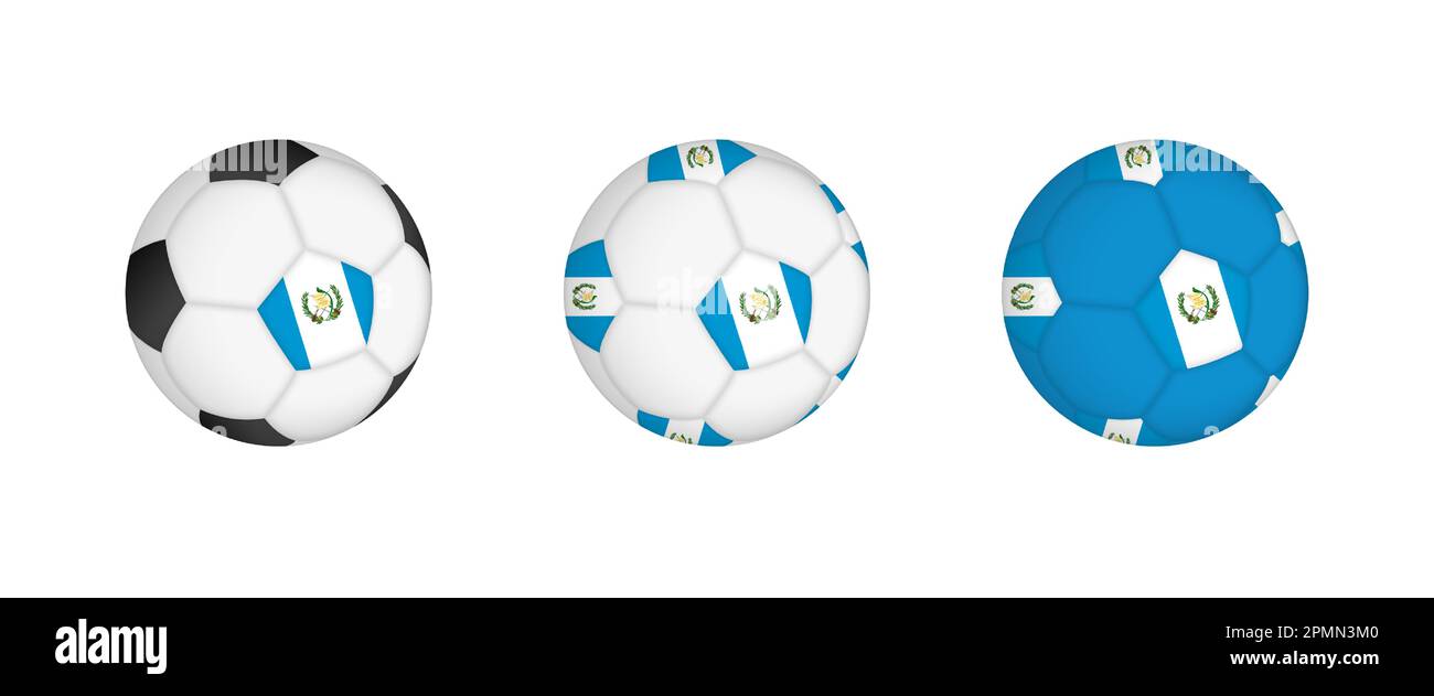 Collection ballon de football avec le drapeau du Guatemala. Maquette d ... Collection ballon de football avec le drapeau du Guatemala. Maquette d ...