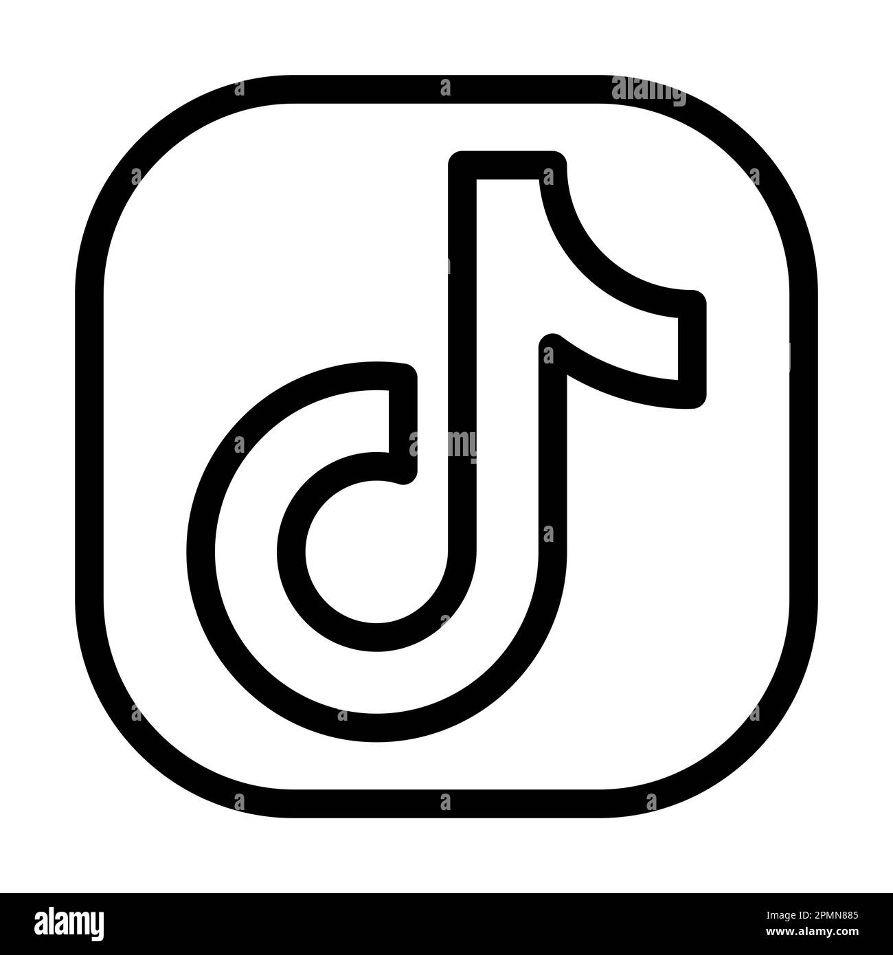 Iconos de tik tok Banque d'images noir et blanc - Alamy