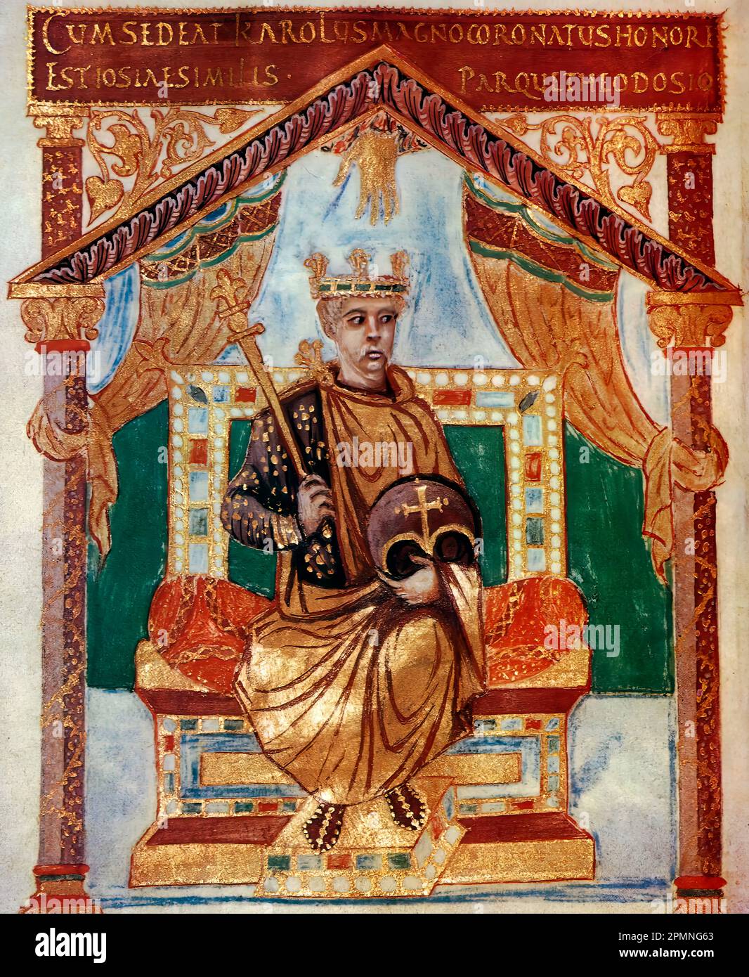 Charles le Bald, 823 – 877, empereur de l'Empire carolingien, télécopie ...