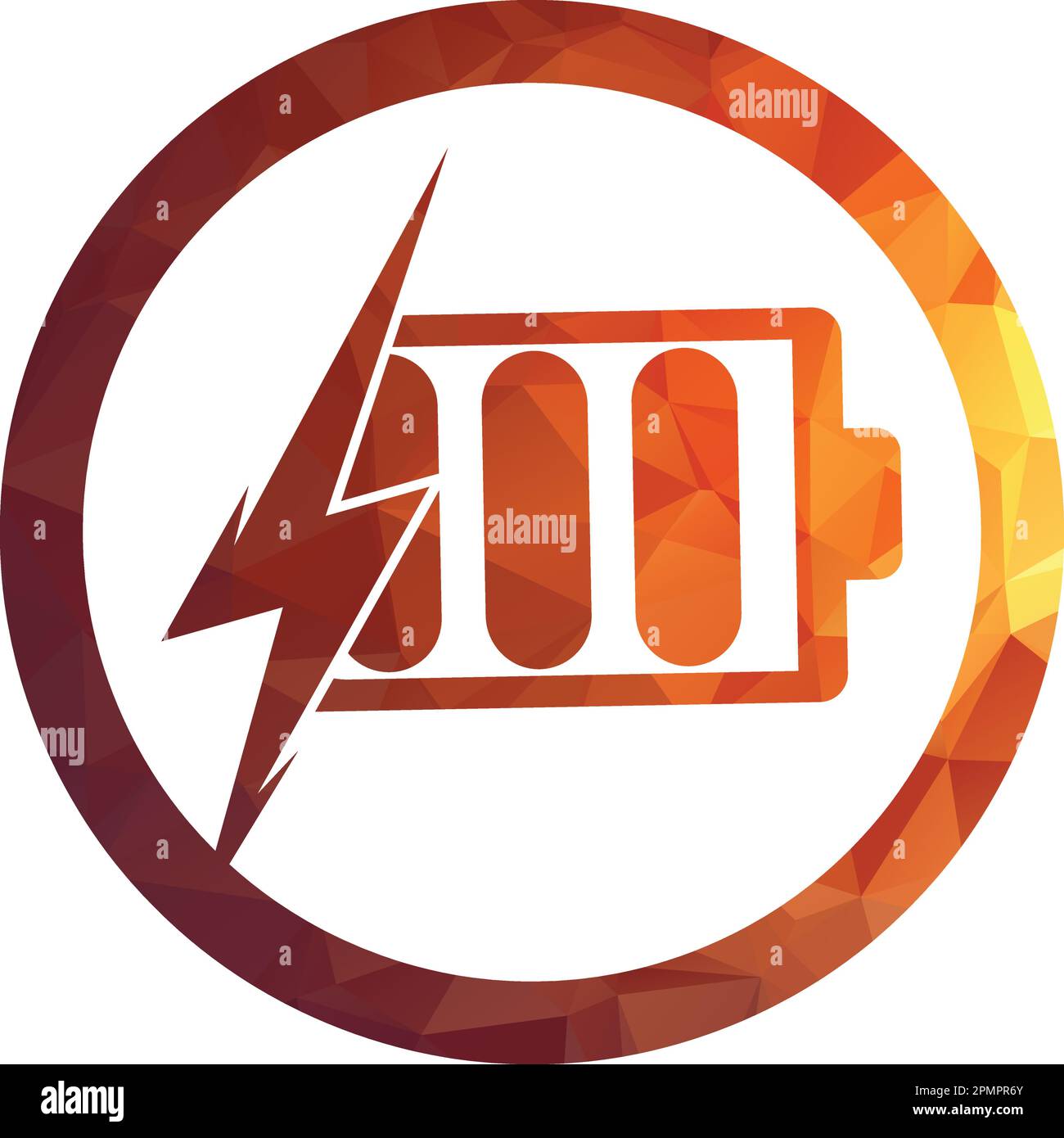 Modèle de conception du logo de la batterie d'alimentation. Logo de ...