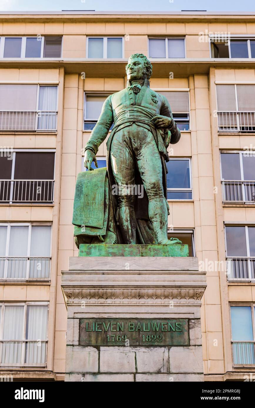 Statue de Lieven Bauwens. Lieven Bauwens était un entrepreneur belge et ...