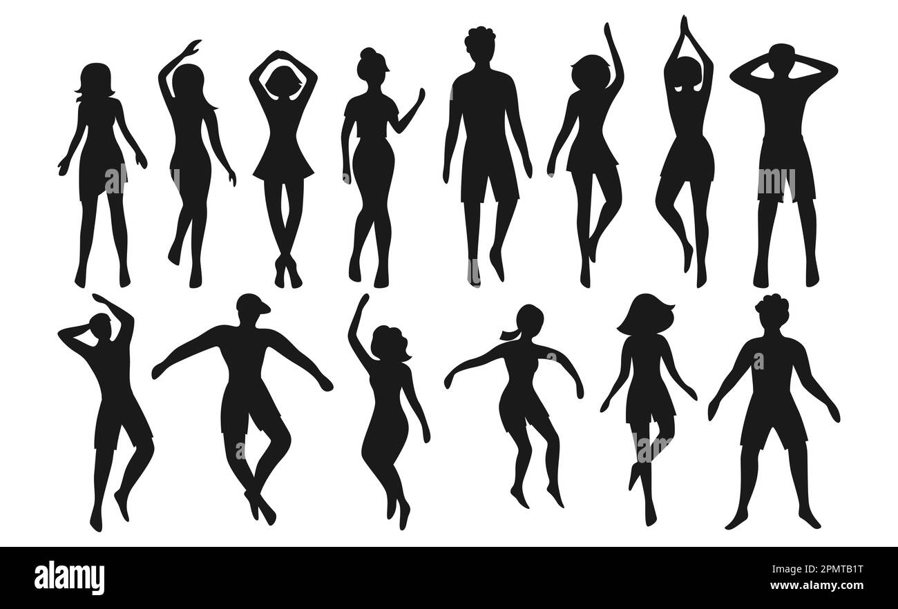 Silhouette De Groupe