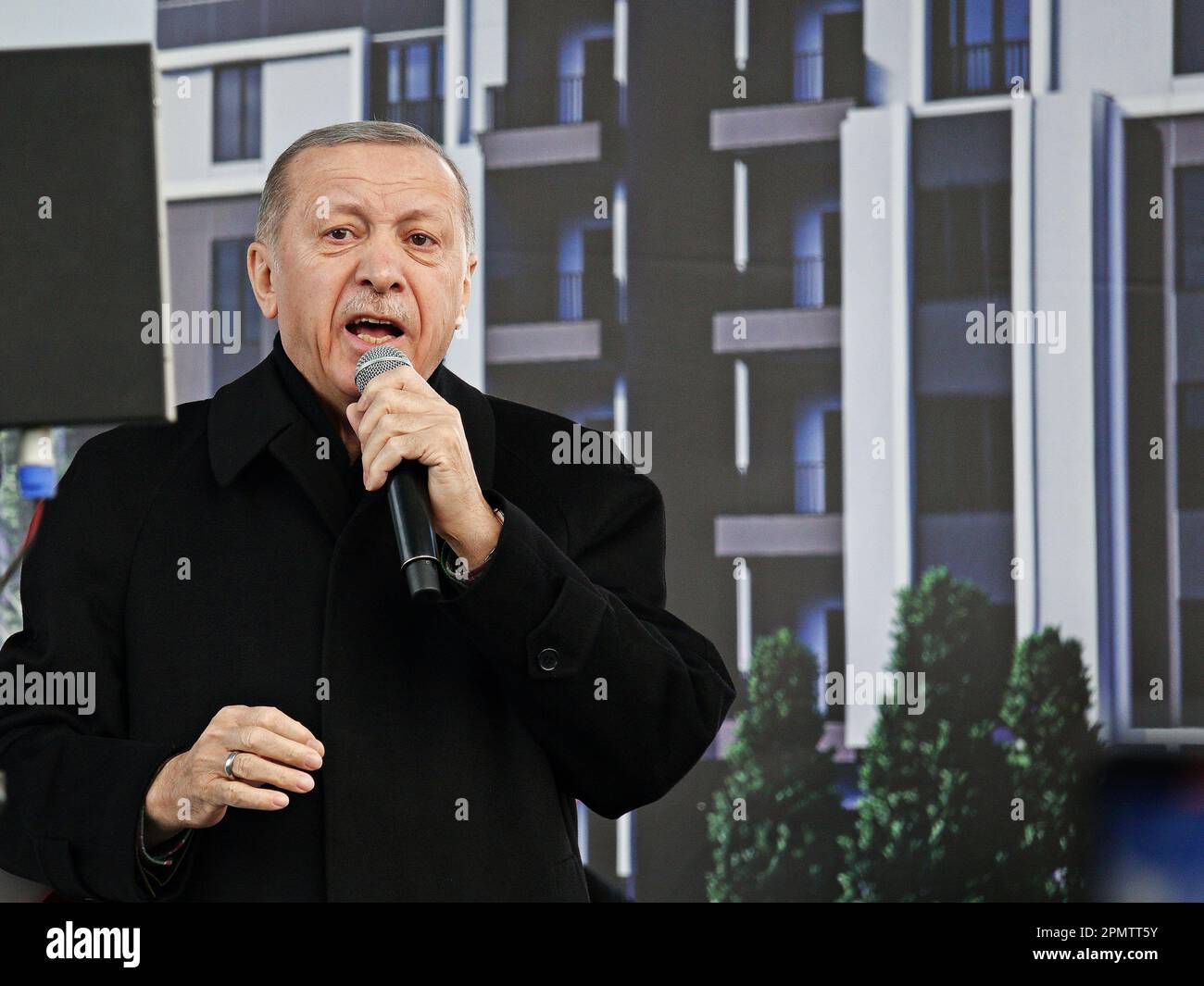 Diyarbakir, Turquie. 14th avril 2023. Le président de la Turquie, Recep ...