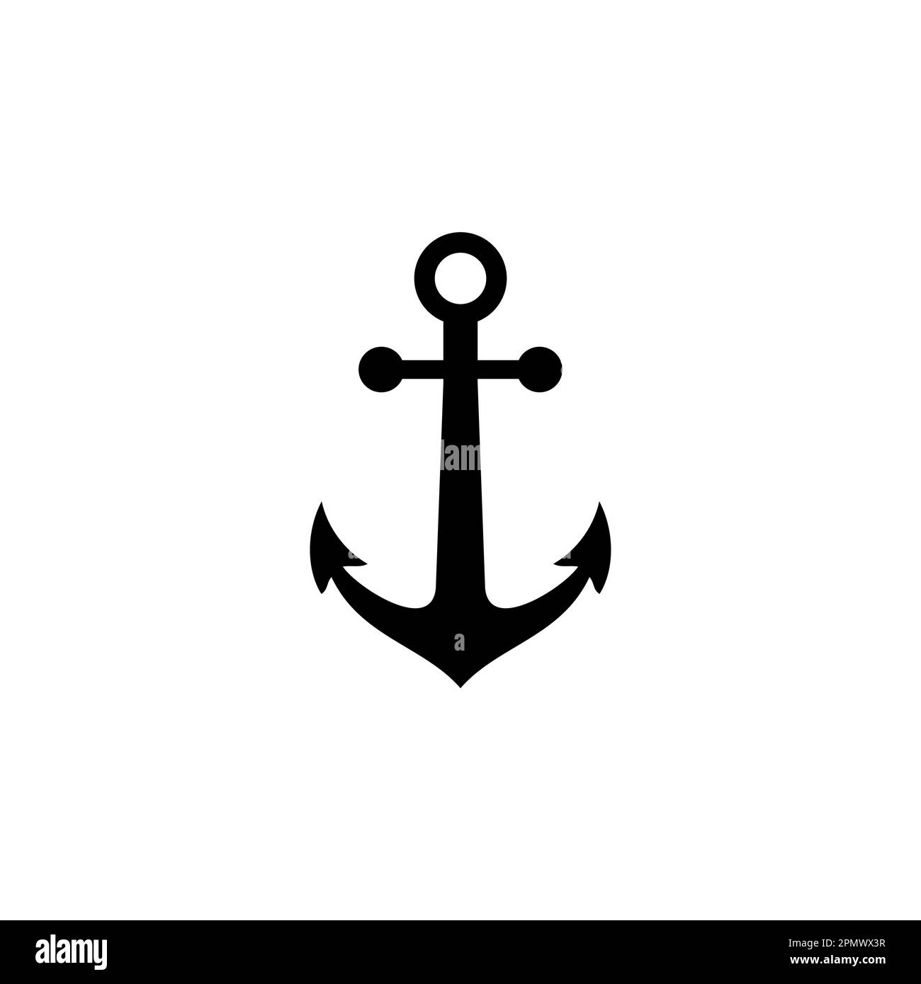 Vecteur d'icône d'ancrage. Logo du symbole d'ancrage. Icône Anchor ...