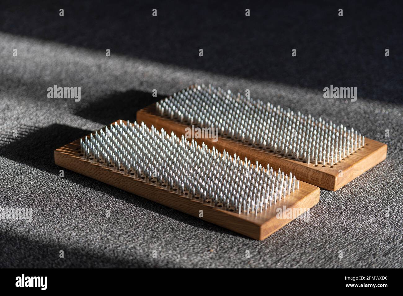 Deux panneaux en bois sadhu avec clous pour pratiquer le yoga, gros ...