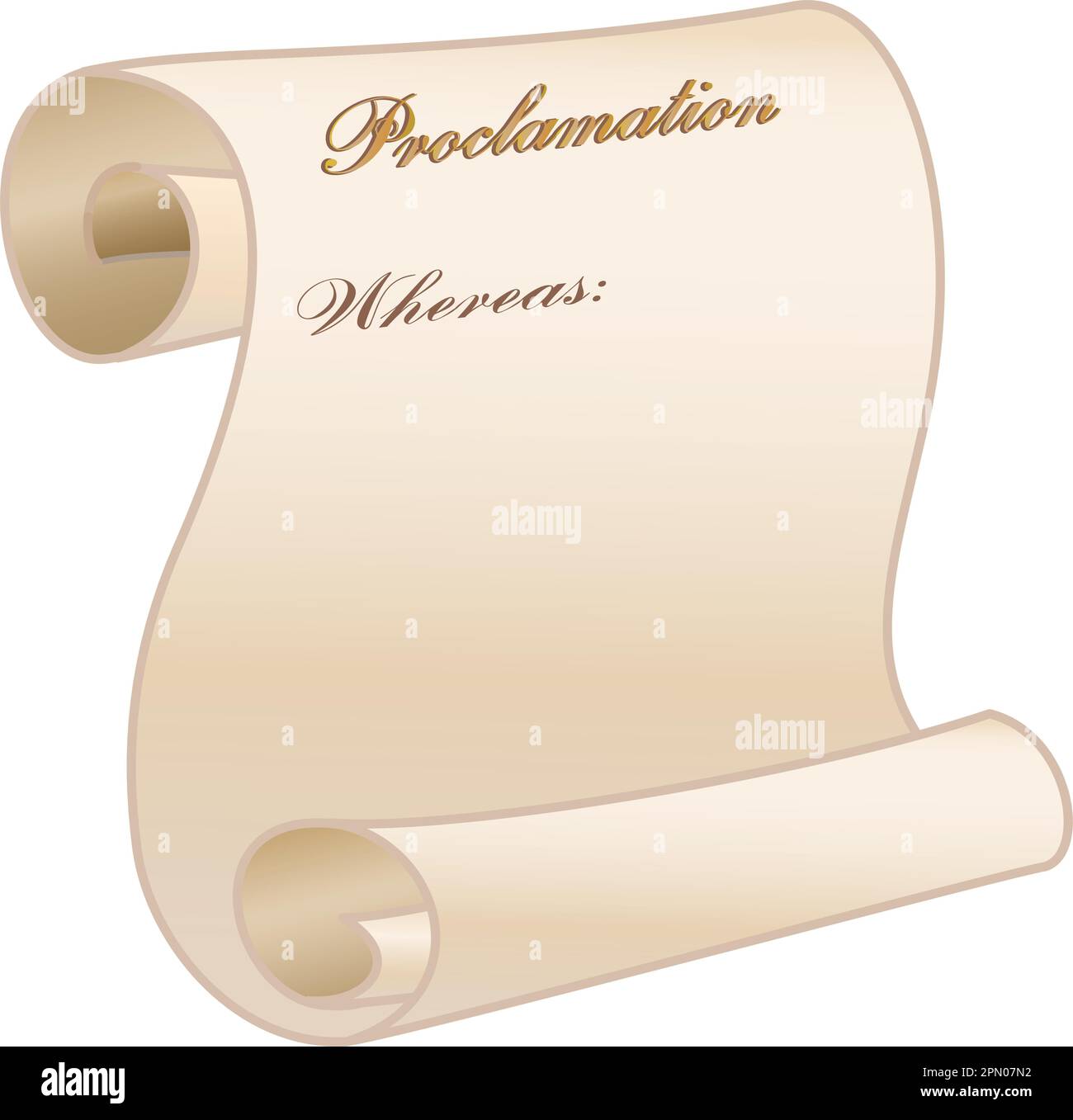 Proclamation certificate Banque d'images vectorielles - Alamy