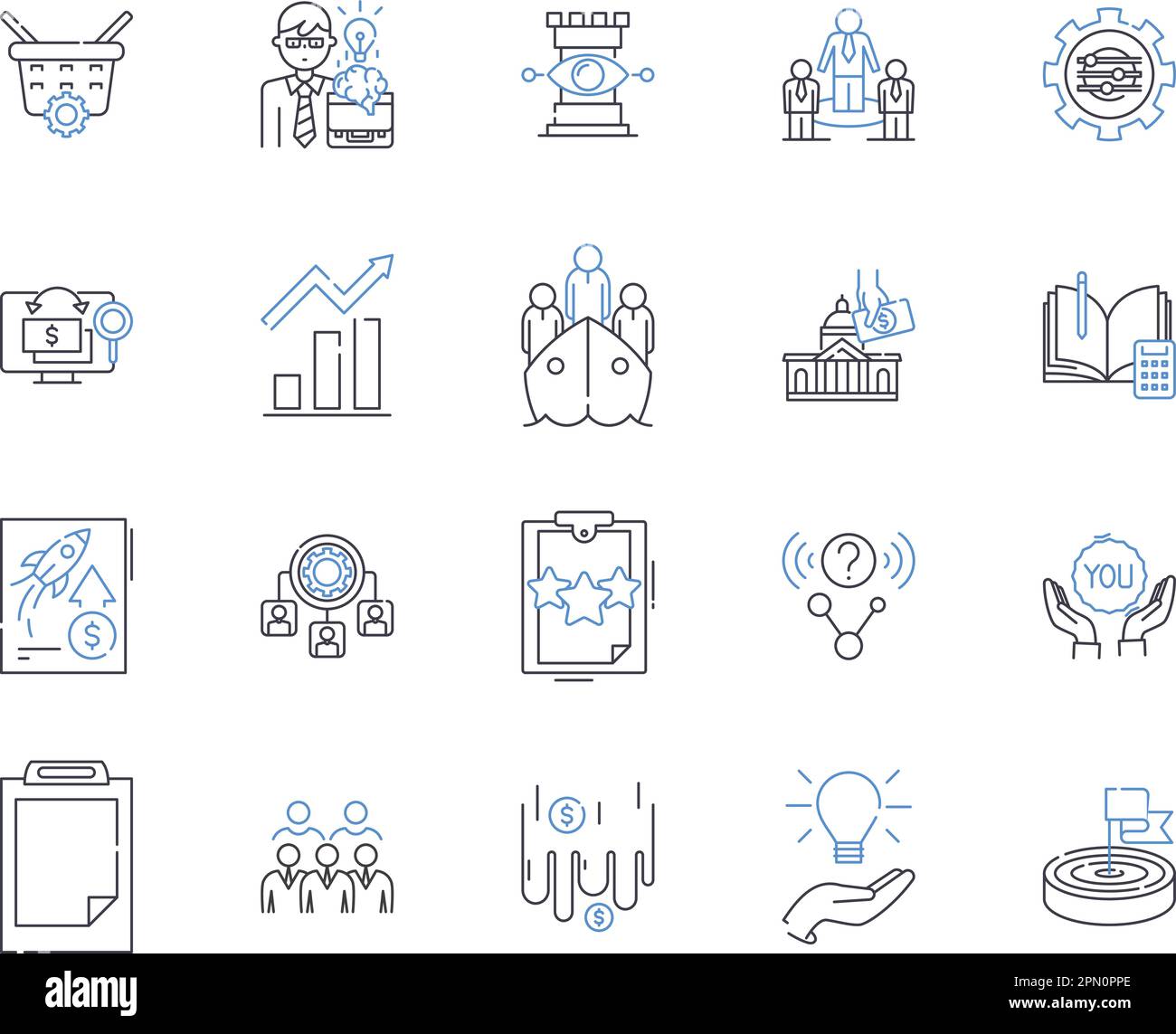 Collection d'icônes pour les grandes lignes de l'entrepreneuriat et de ...