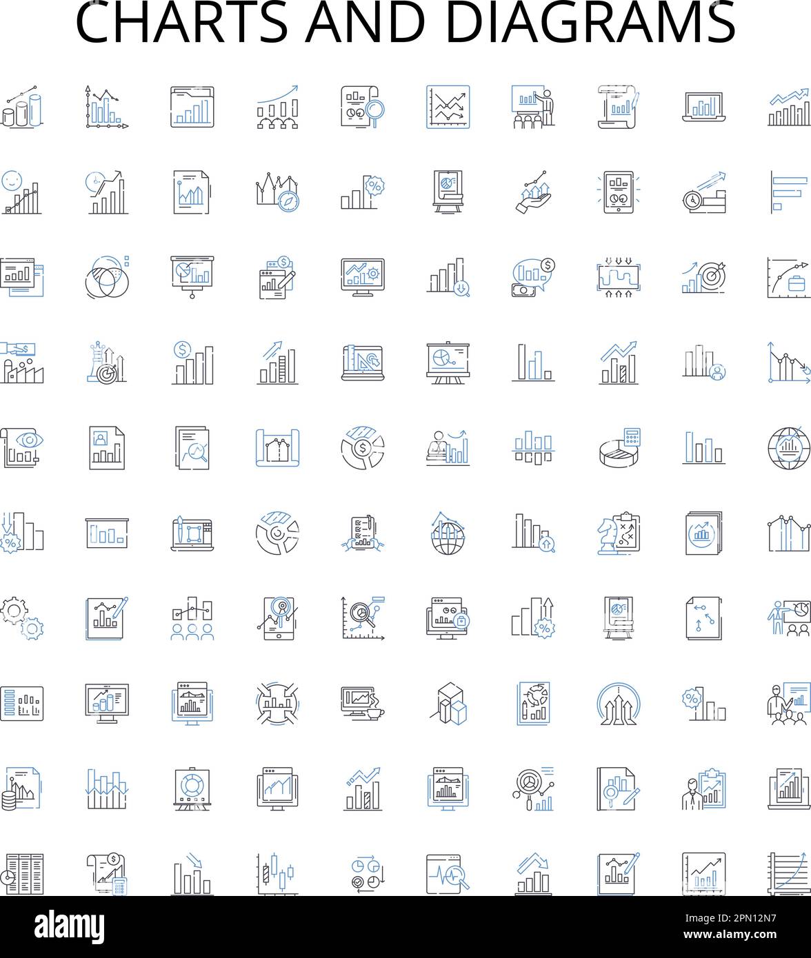 Collection de graphiques et de diagrammes décrivant les icônes ...