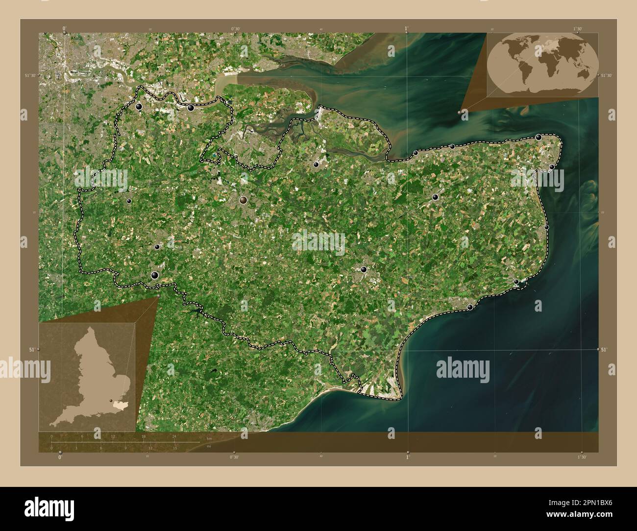 Kent, comté administratif d'Angleterre - Grande-Bretagne. Carte ...