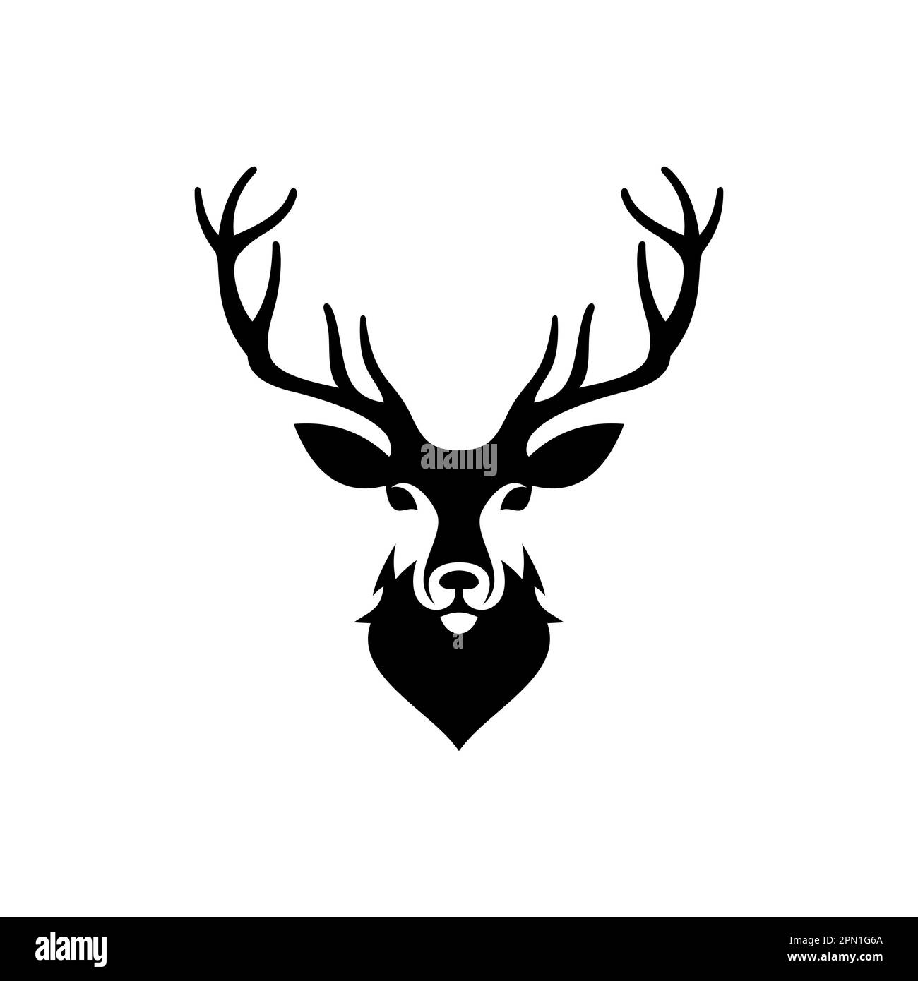 faune, sauvage, logo, design, icône, silhouette, art, noir, cerf ...