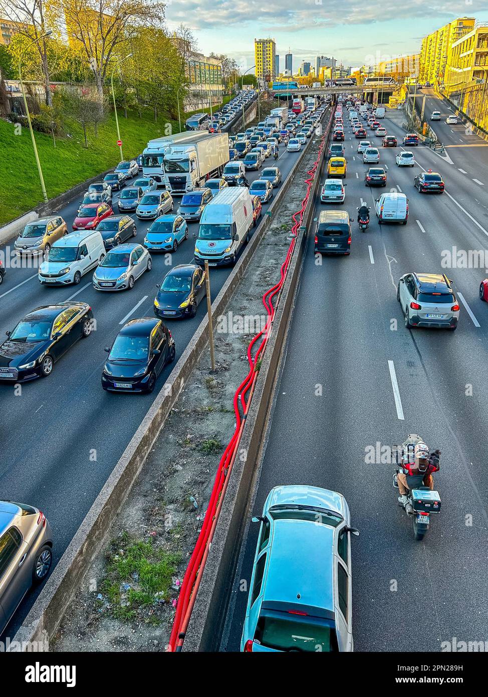 Paris, France, vue d'ensemble, périphérique, est , circulation ...