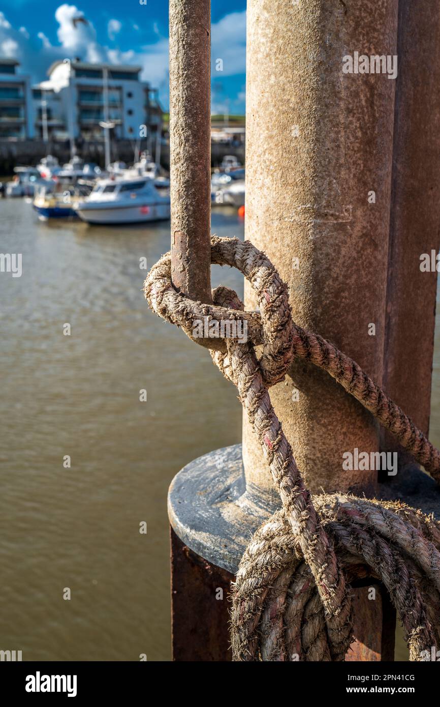Nœud de corde. Concept de confiance, de foi, de force. sécurité ...