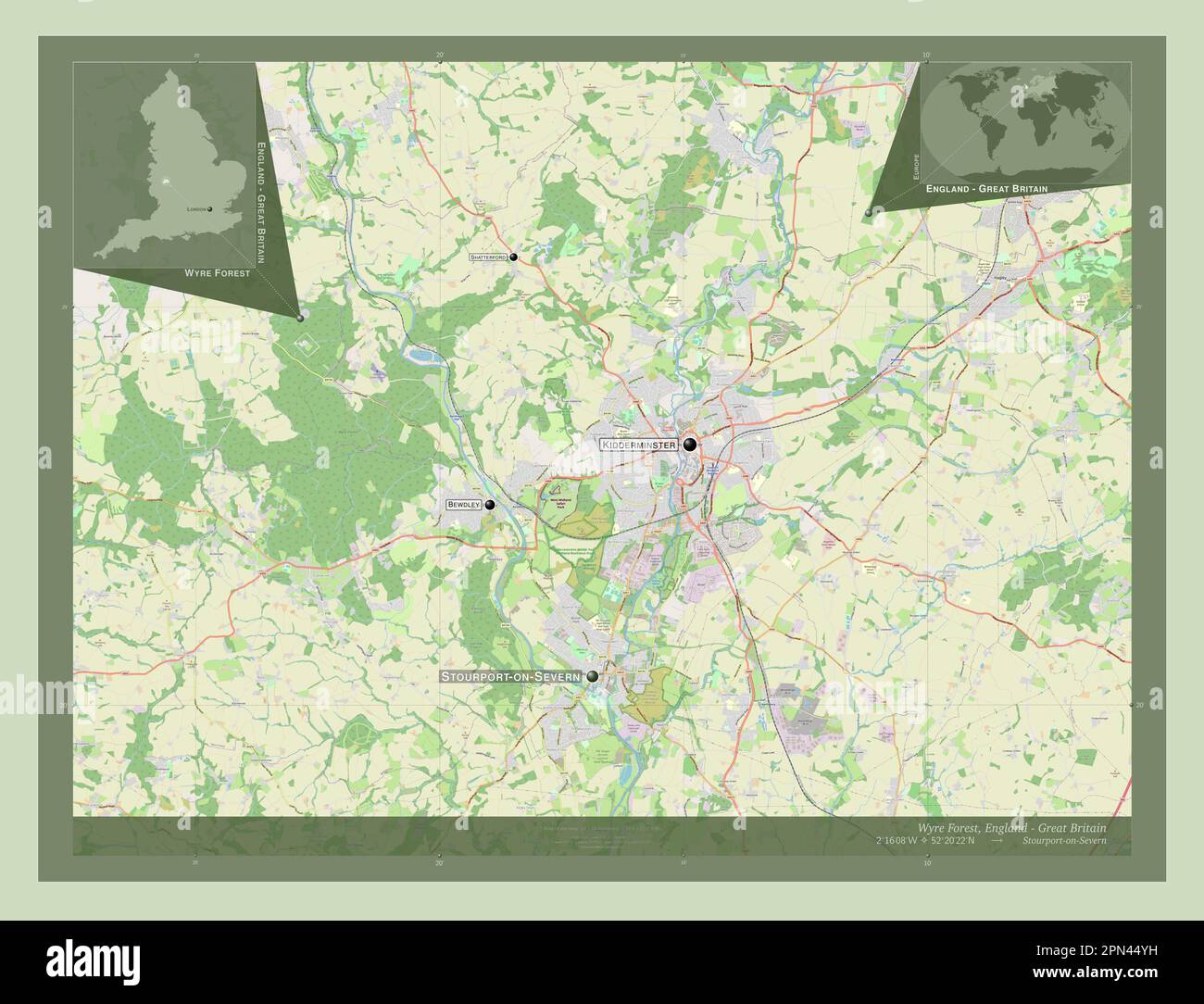 Wyre Forest, quartier non métropolitain d'Angleterre - Grande-Bretagne ...