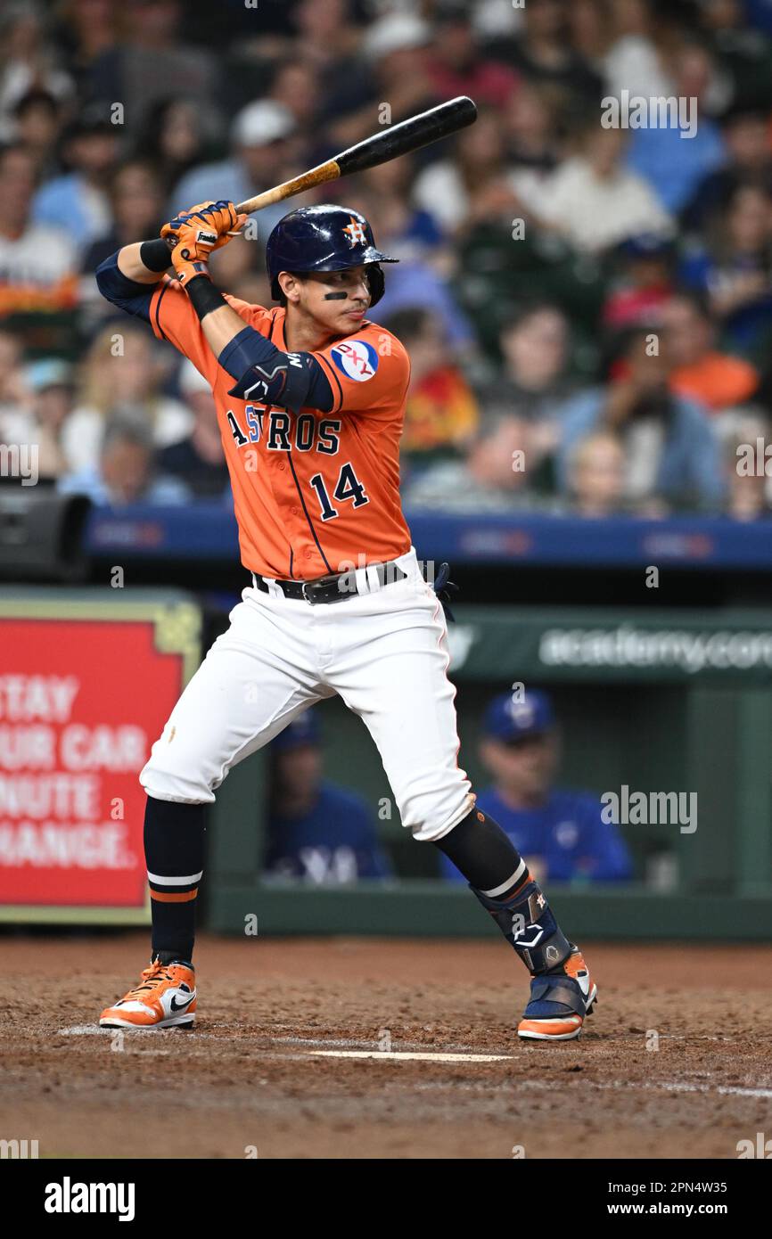 Deuxième baseman d'Astros de Houston Mauricio Dubon (14) pendant le match de la MLB entre les ...