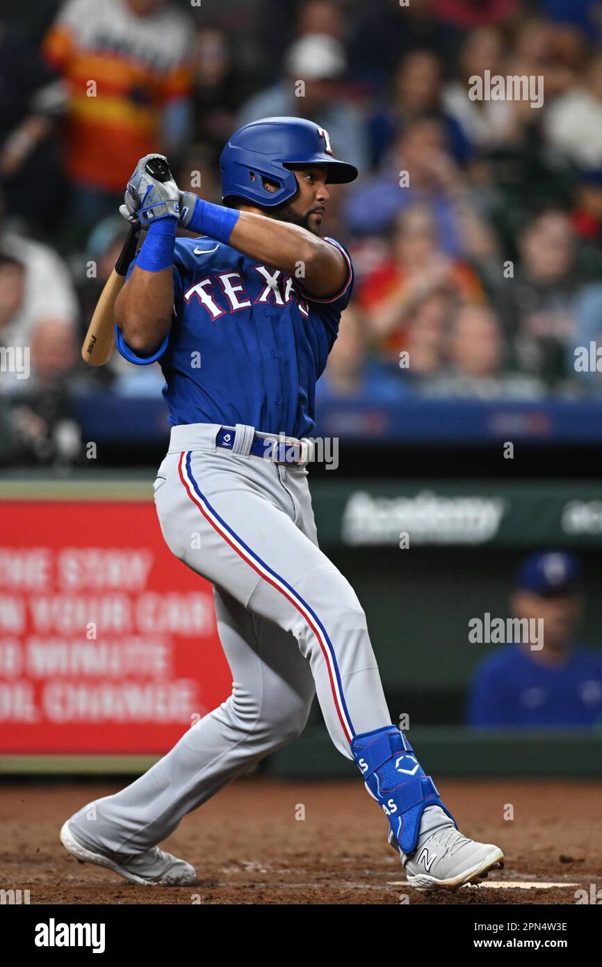 Texas Rangers Center Fielder Leody Taveras (3) célibataires pour se ...