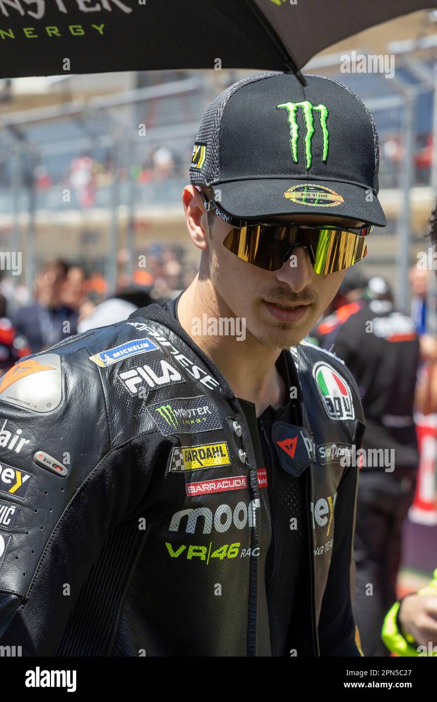 AUSTIN, TX - APRIL 16: Luca Marini (10) of Italy and Mooney VR46 Racing ...