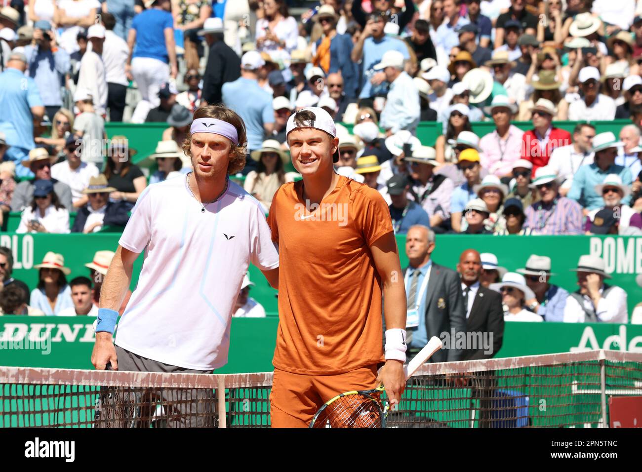 Monaco, Monaco. 16th avril 2023. Holger Rune vs Andrey Rublev, final ...
