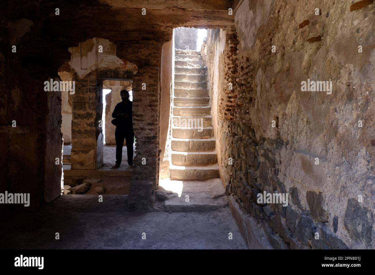 2 avril 2023, Pedgaon, Maharashtra, Inde, fort de Bahadur, Il y a un ...