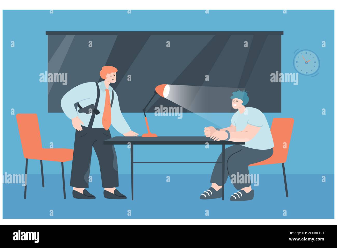 Sala de interrogacion Banque d'images vectorielles - Alamy