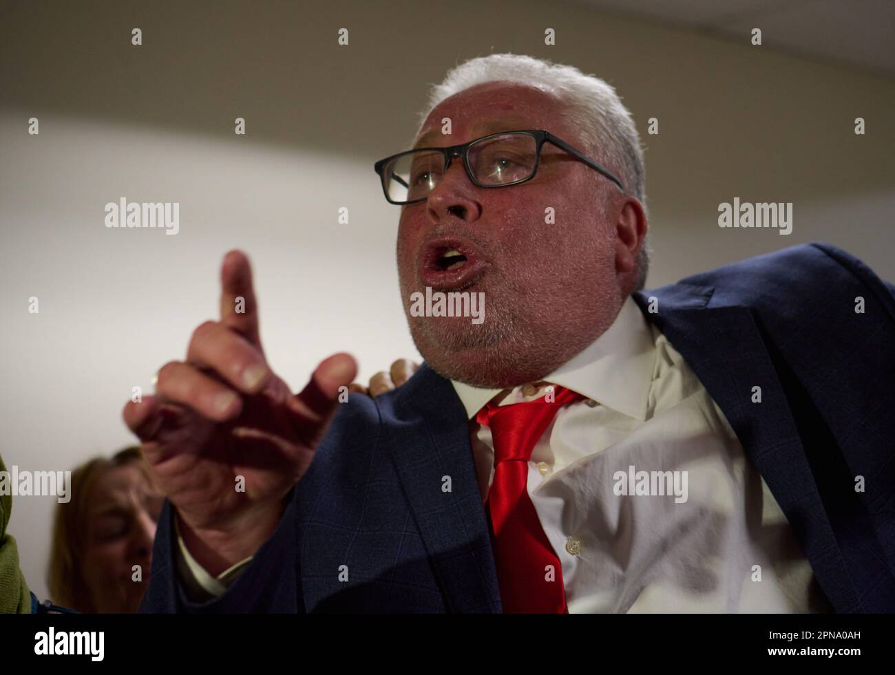 New York, New York, États-Unis. 17th avril 2023. David REM, participant ...