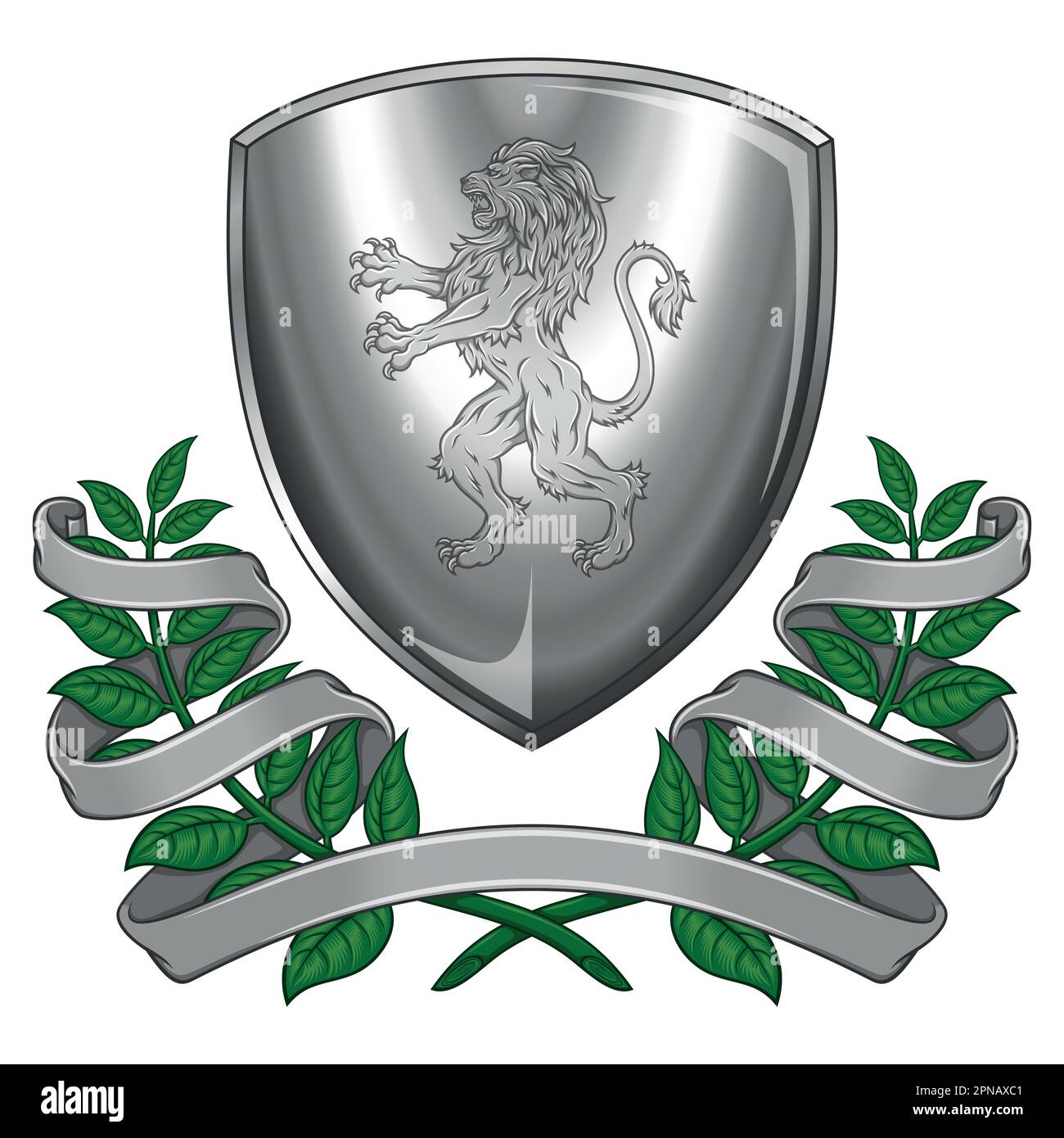 Motif vectoriel de bouclier héraldique du Moyen-âge, bouclier noble de ...