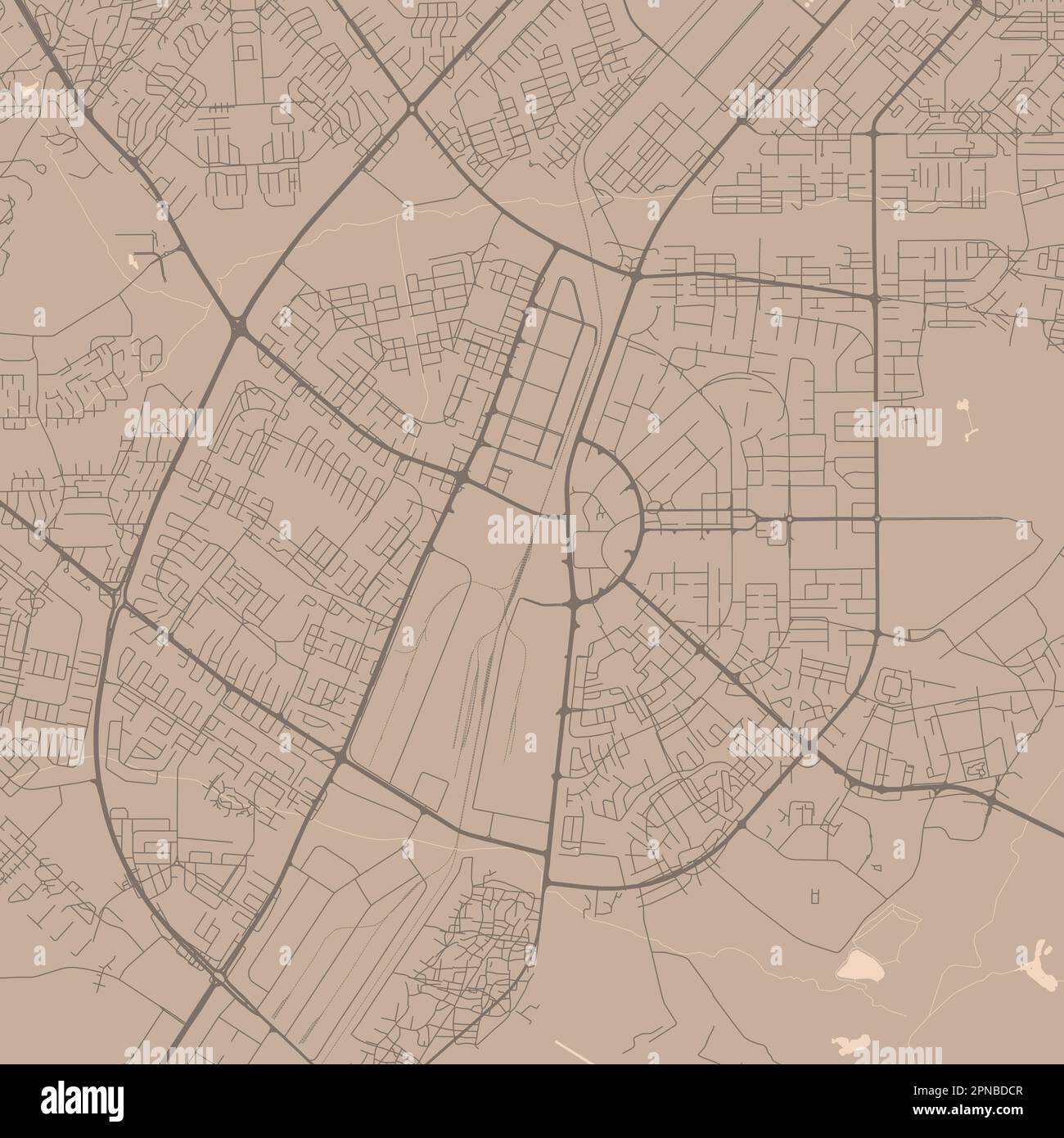 Carte détaillée de la ville de Gaborone, capitale du Botswana. Carte de ...