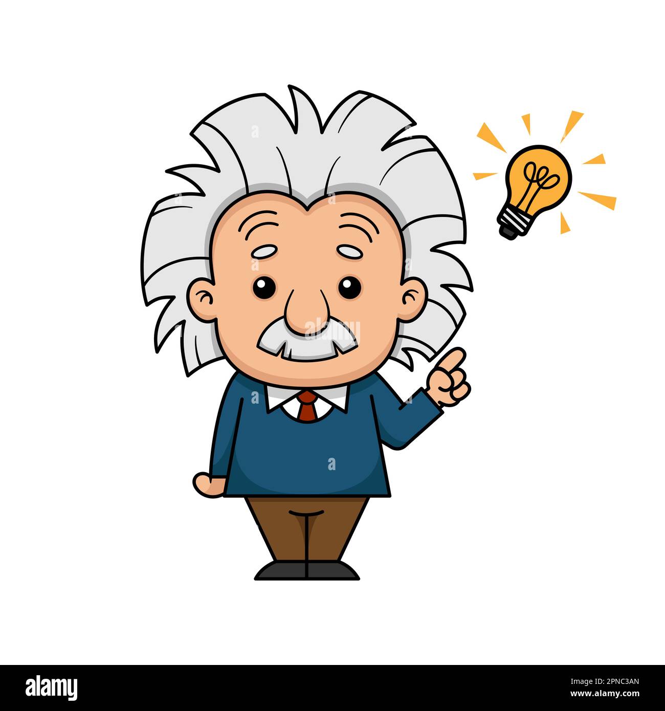 Le personnage de dessin animé Albert Einstein a une idée Image ...